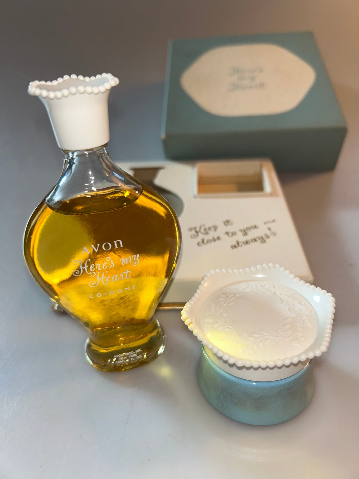 Vintage Avon "Here's My Heart" Cologne Set #37722 | Auctionninja.com