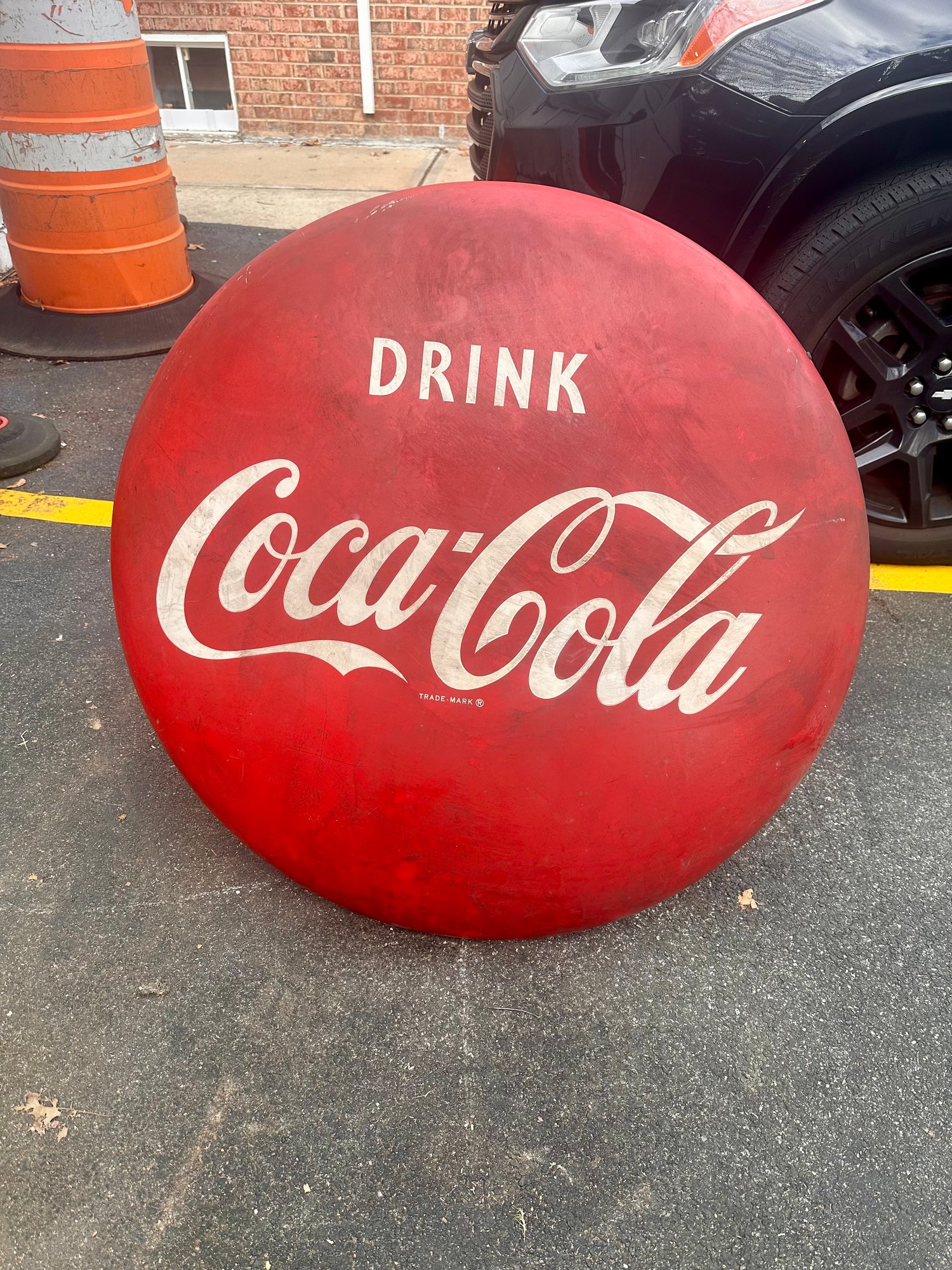 Vintage Large Metal Coca Cola Button Sign ** Rare** #35059 ...