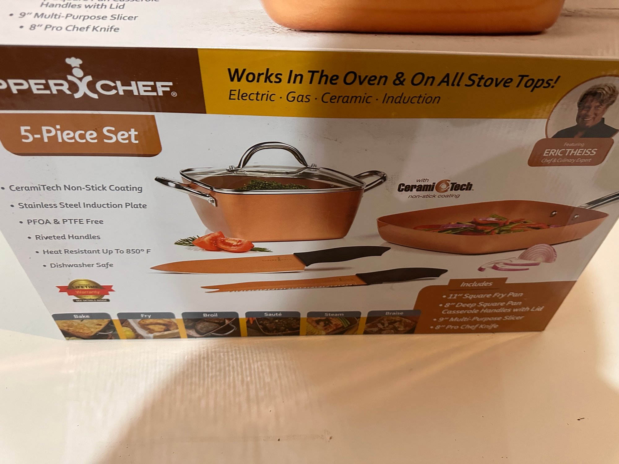 NIB Copper Chef 5-piece Cookware Set #41942 | Auctionninja.com