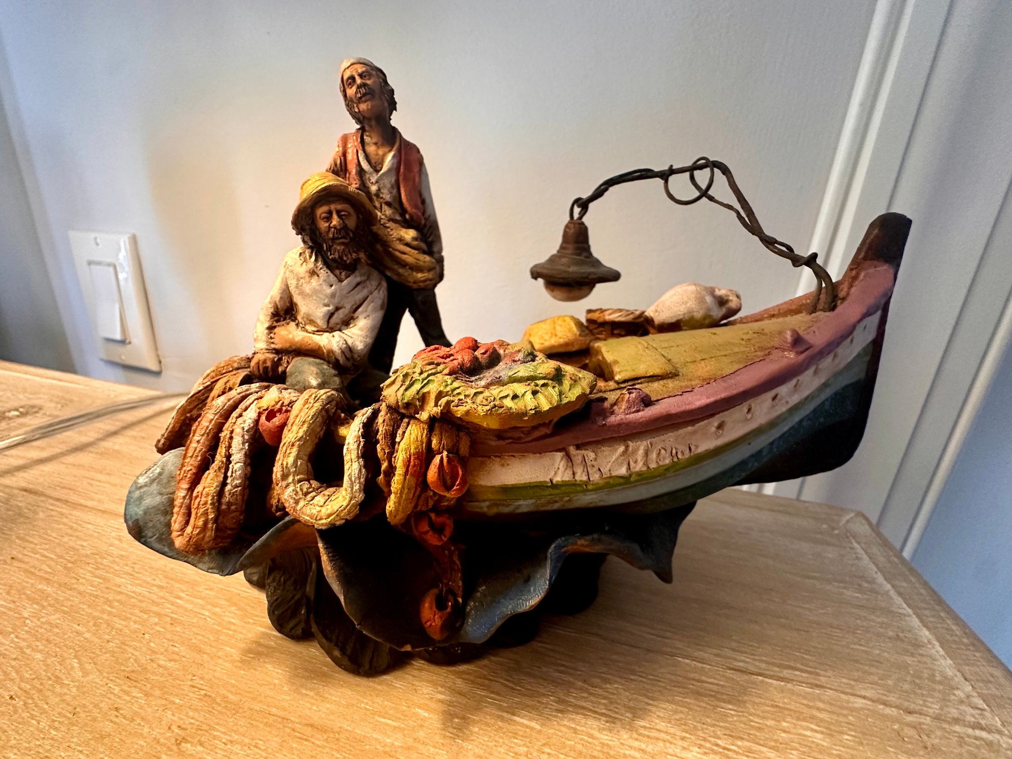 Terracotta Fishing Boat Nautical Figures #36038 | Auctionninja.com