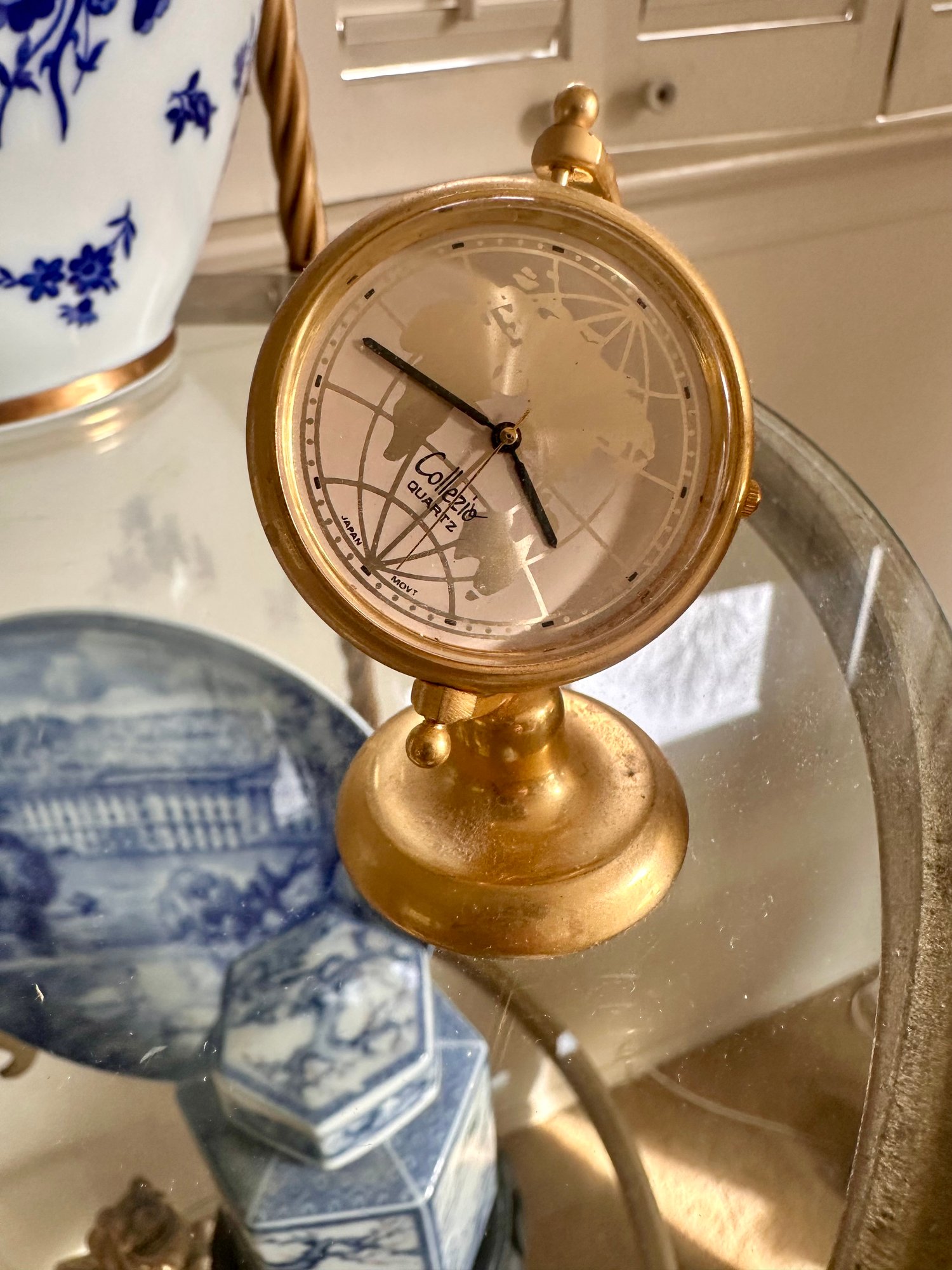Small Brass Desk Clock #36203 | Auctionninja.com