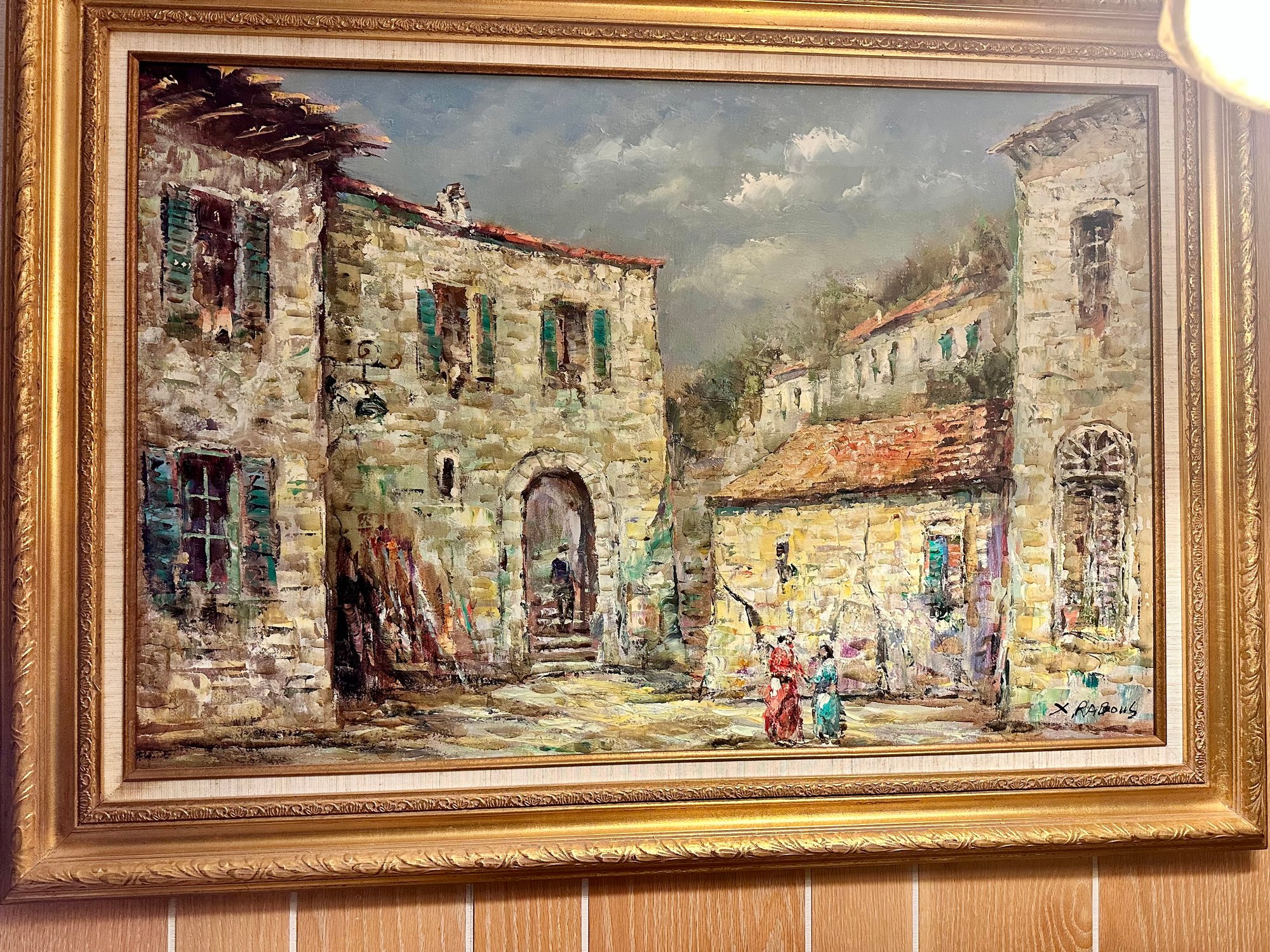 Painting By Xavier Rabous, 20th Century Impressionist Artist, Vintage ...
