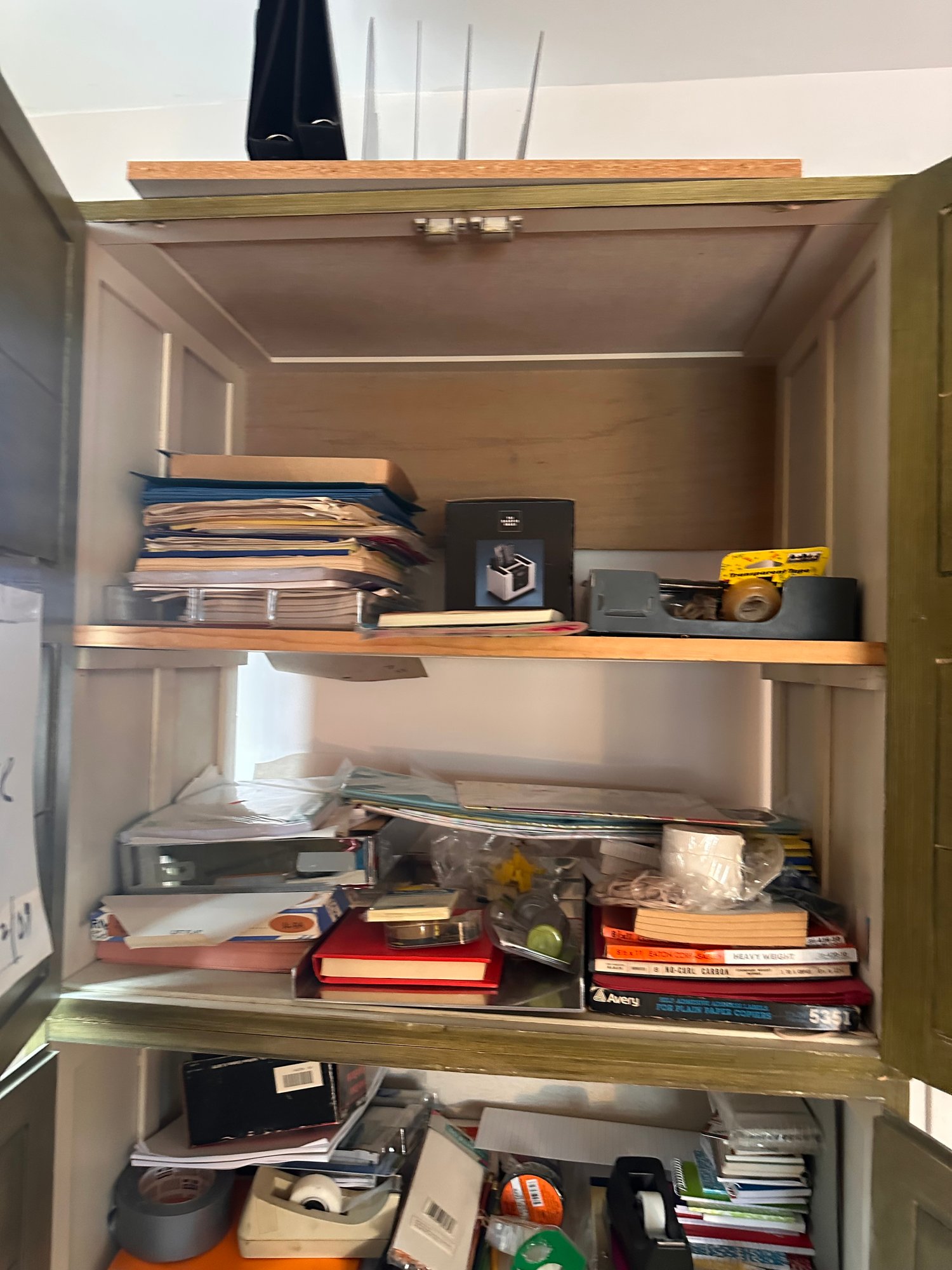 Cabinet Full Of Office Supplies #36335 | Auctionninja.com