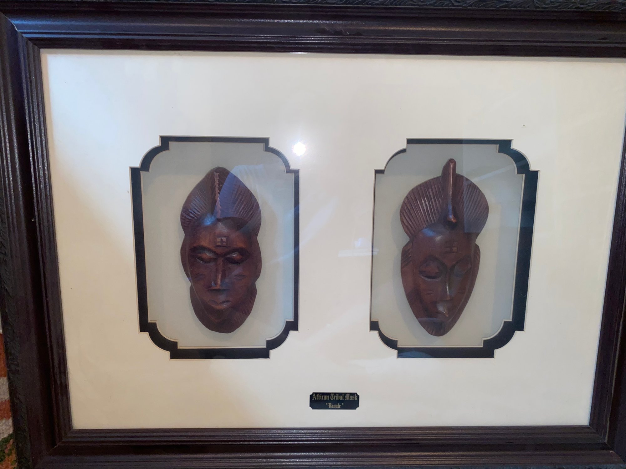 African Tribal Masks Shadow Box #32552 | Auctionninja.com