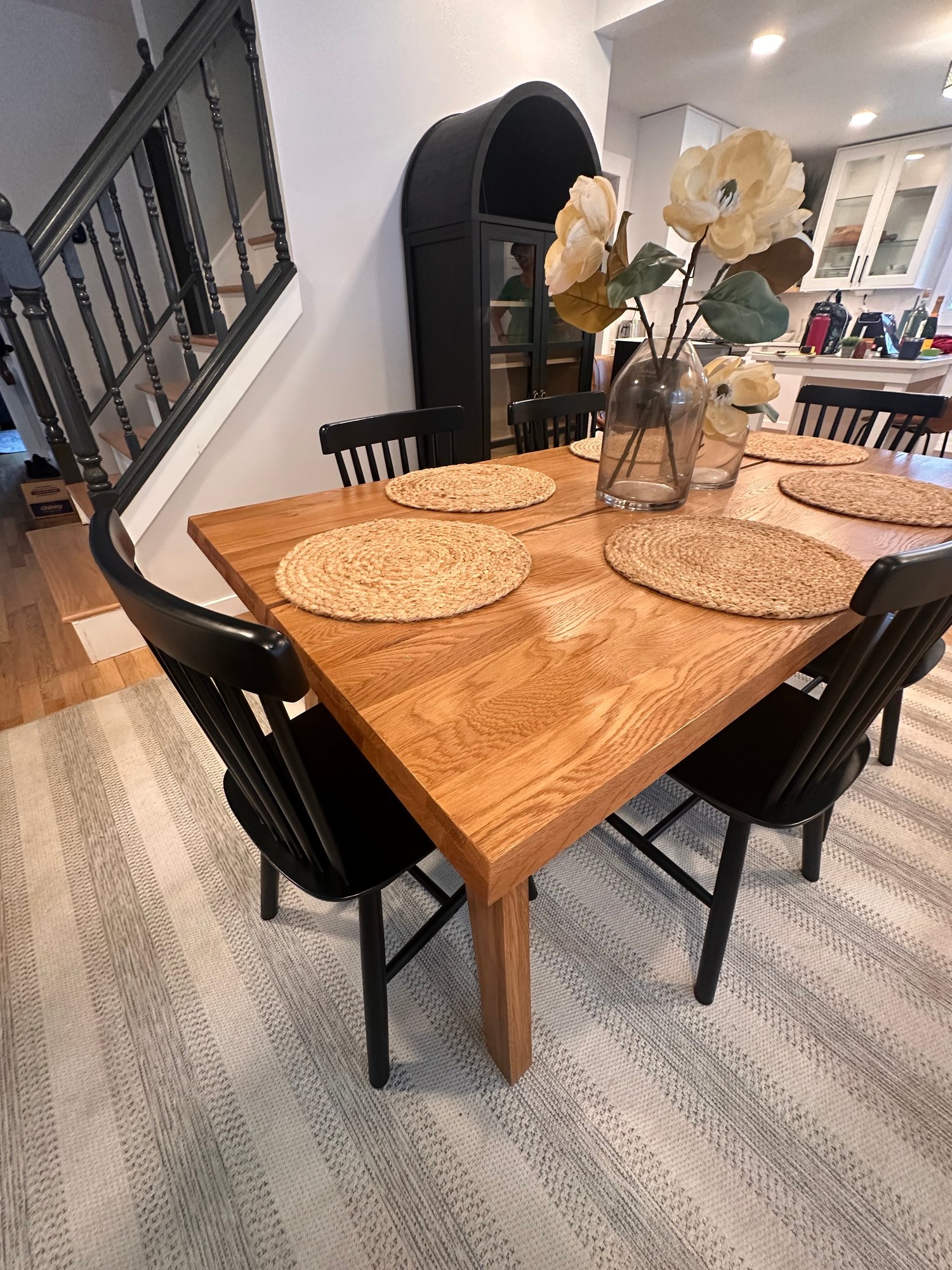 Madera Rustic Solid Oak Dining Table And 6 Chairs (decor On Table ...
