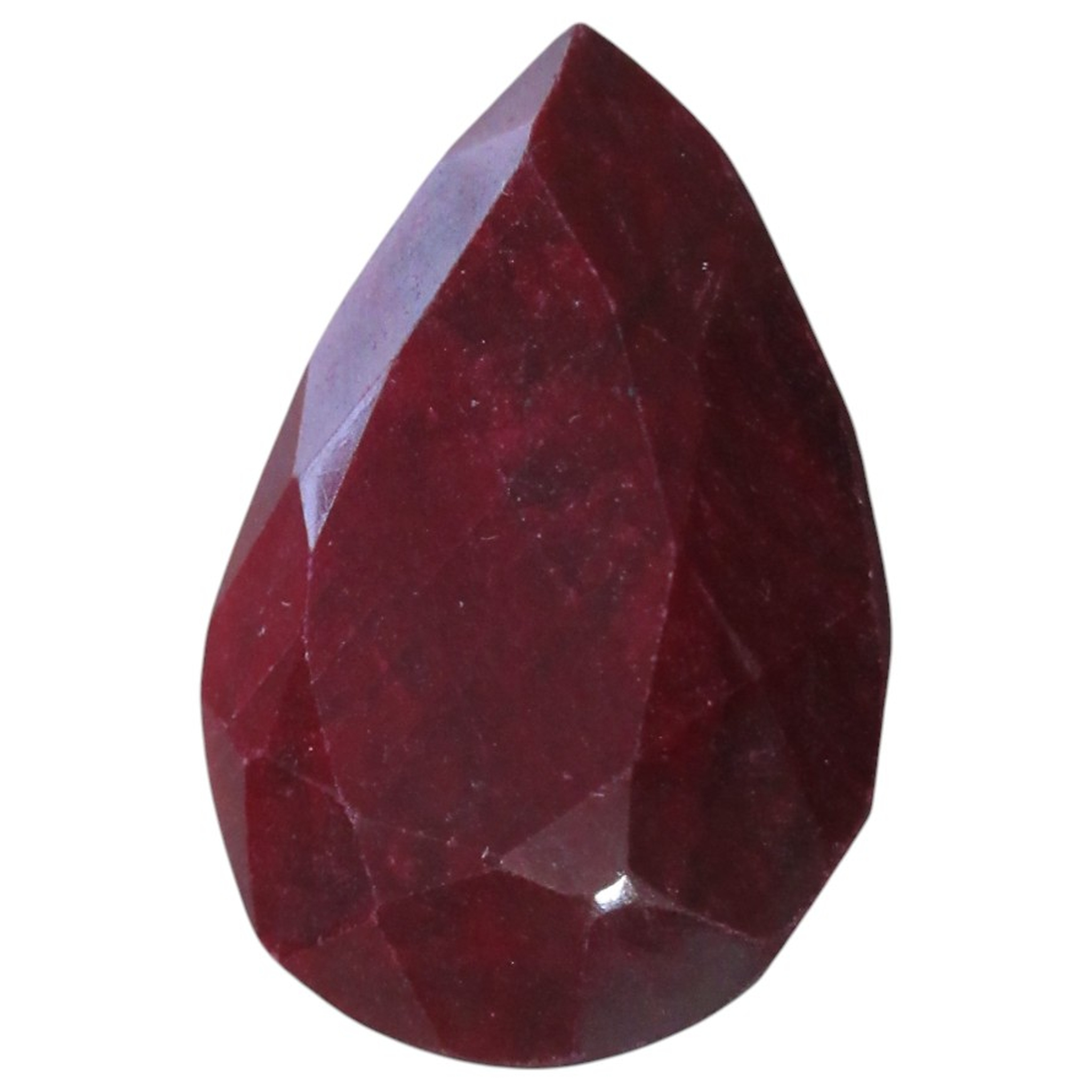 61.0 Carat Pear-Shaped Faceted Red Gemstone #14618 | Auctionninja.com