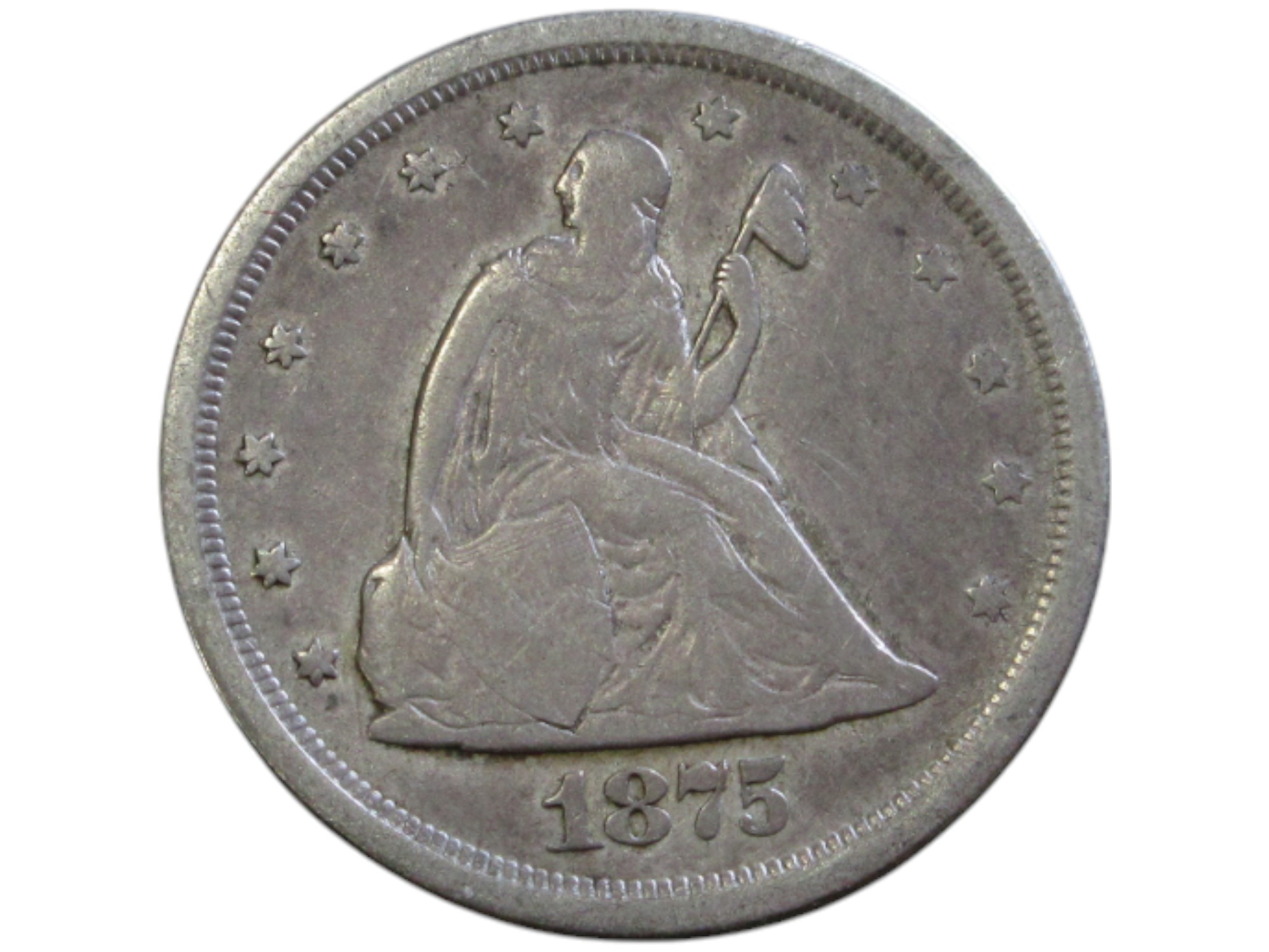 RARE 1875-S 20 CENT PIECE HIGH GRADE FOR TYPE #3819 | Auctionninja.com