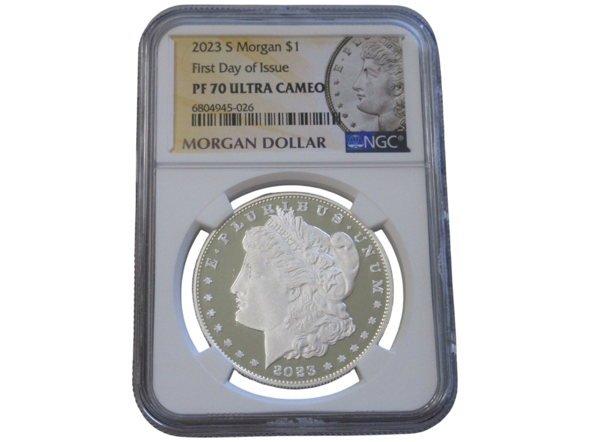 $1 2023-S PROOF MORGAN PERFECT NGC PR70 #4750 | Auctionninja.com