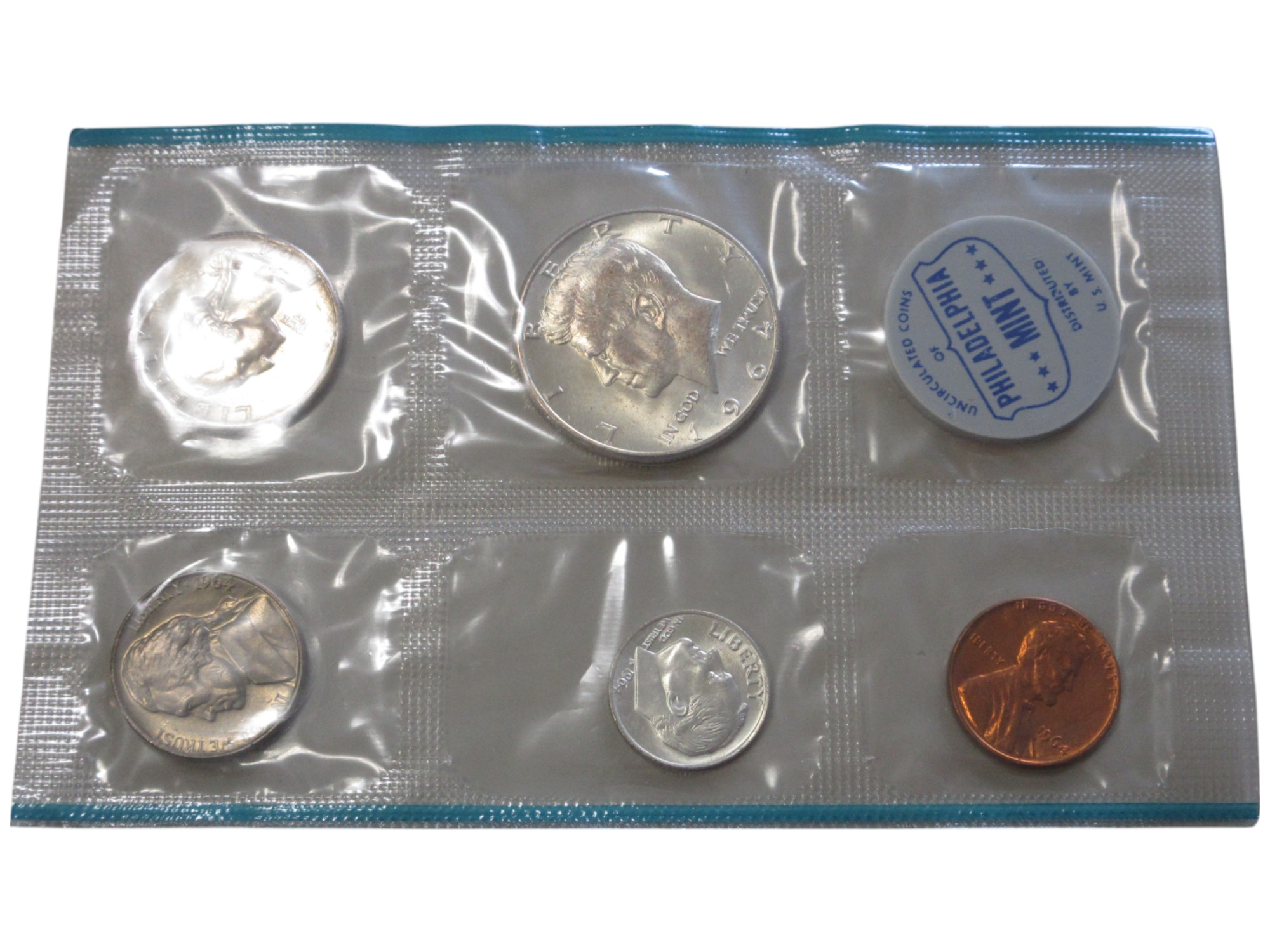 1964 U.S. Mint Uncirculated Set - Philadelphia Mint #8120 ...