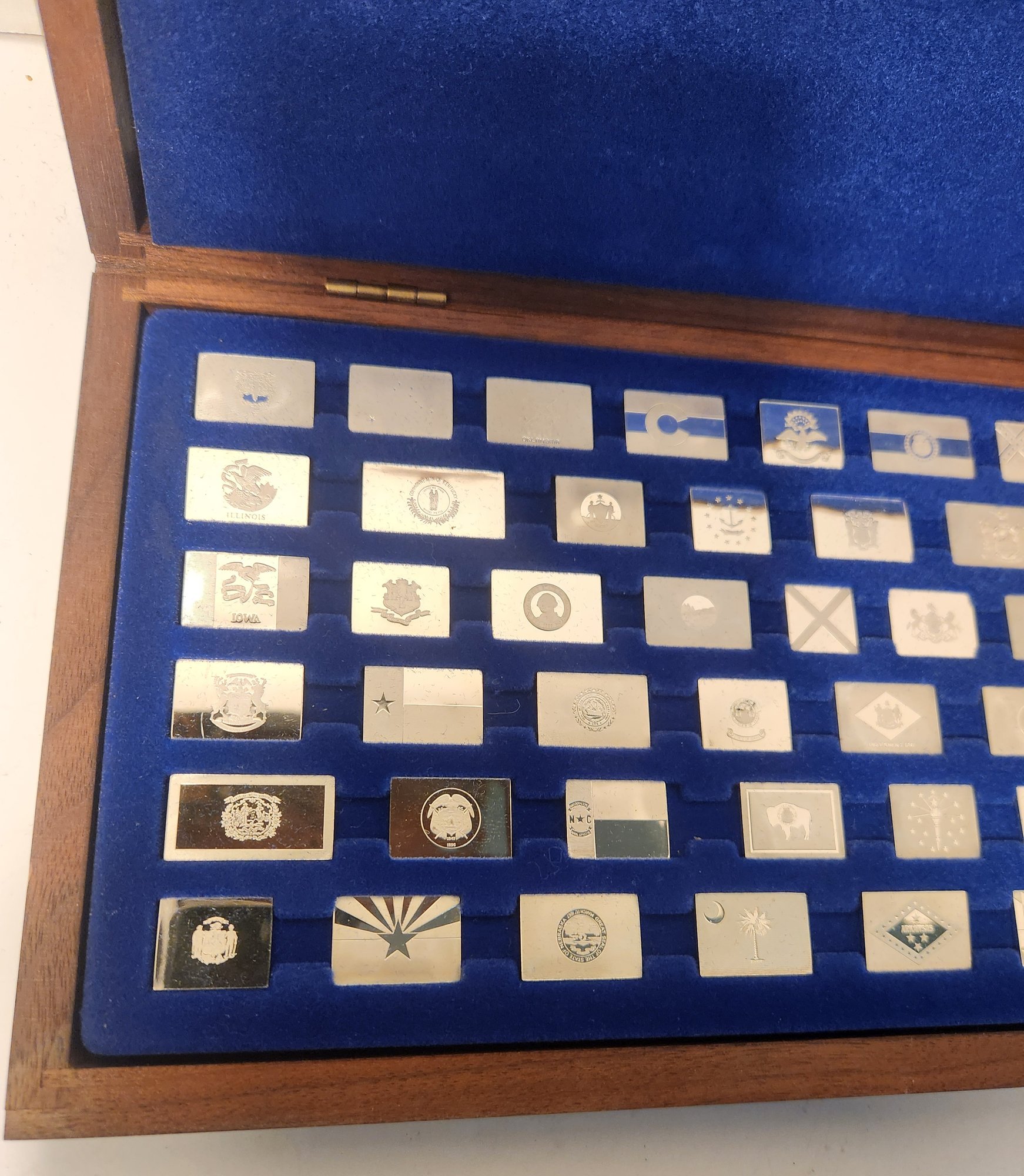 50 Piece Sterling Silver Flags Of The United States Ingot Set #15363 ...