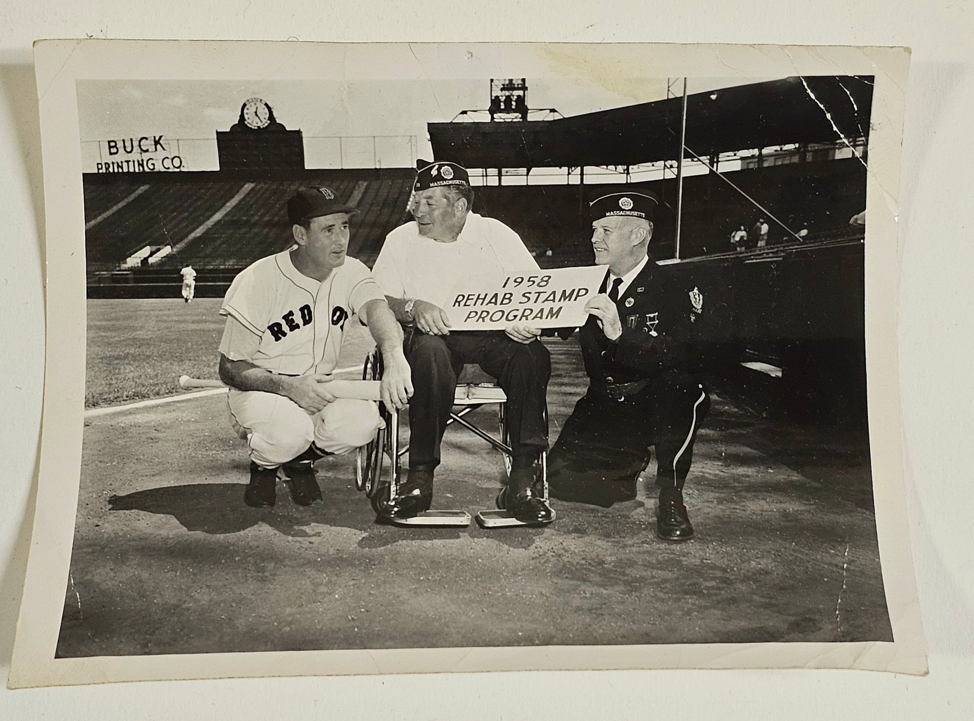 Ted Williams Original Photograph (1958 Rehab Stamp Program) On Kodak ...