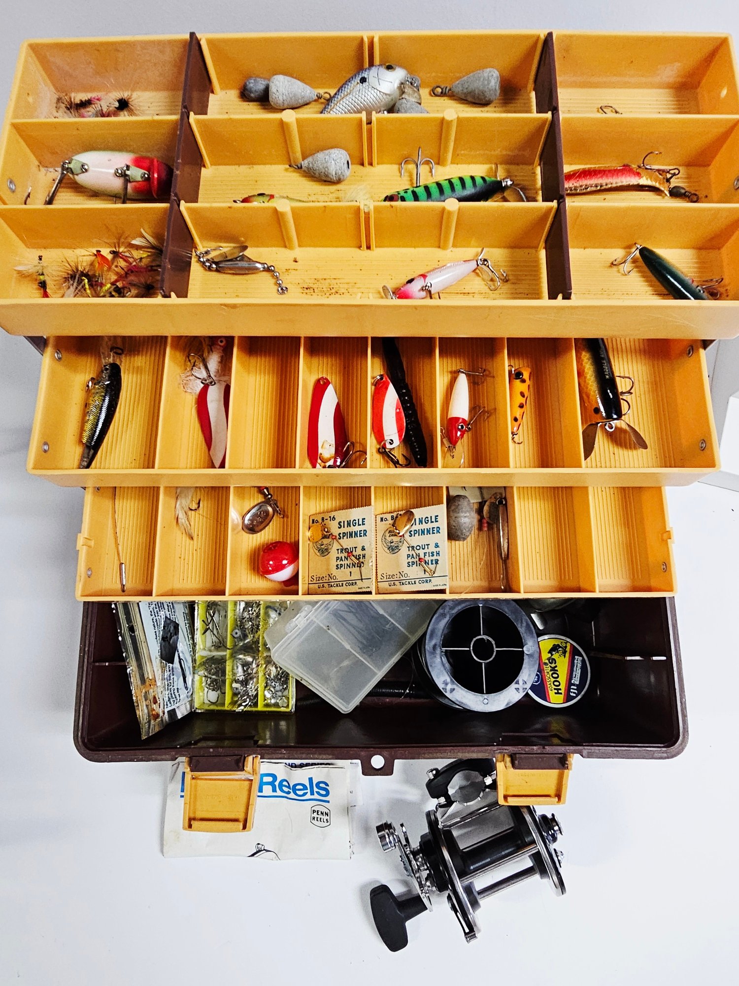 Fishing Lot With Penn Reel, Lures, Tackle Box And More! #3464 ...