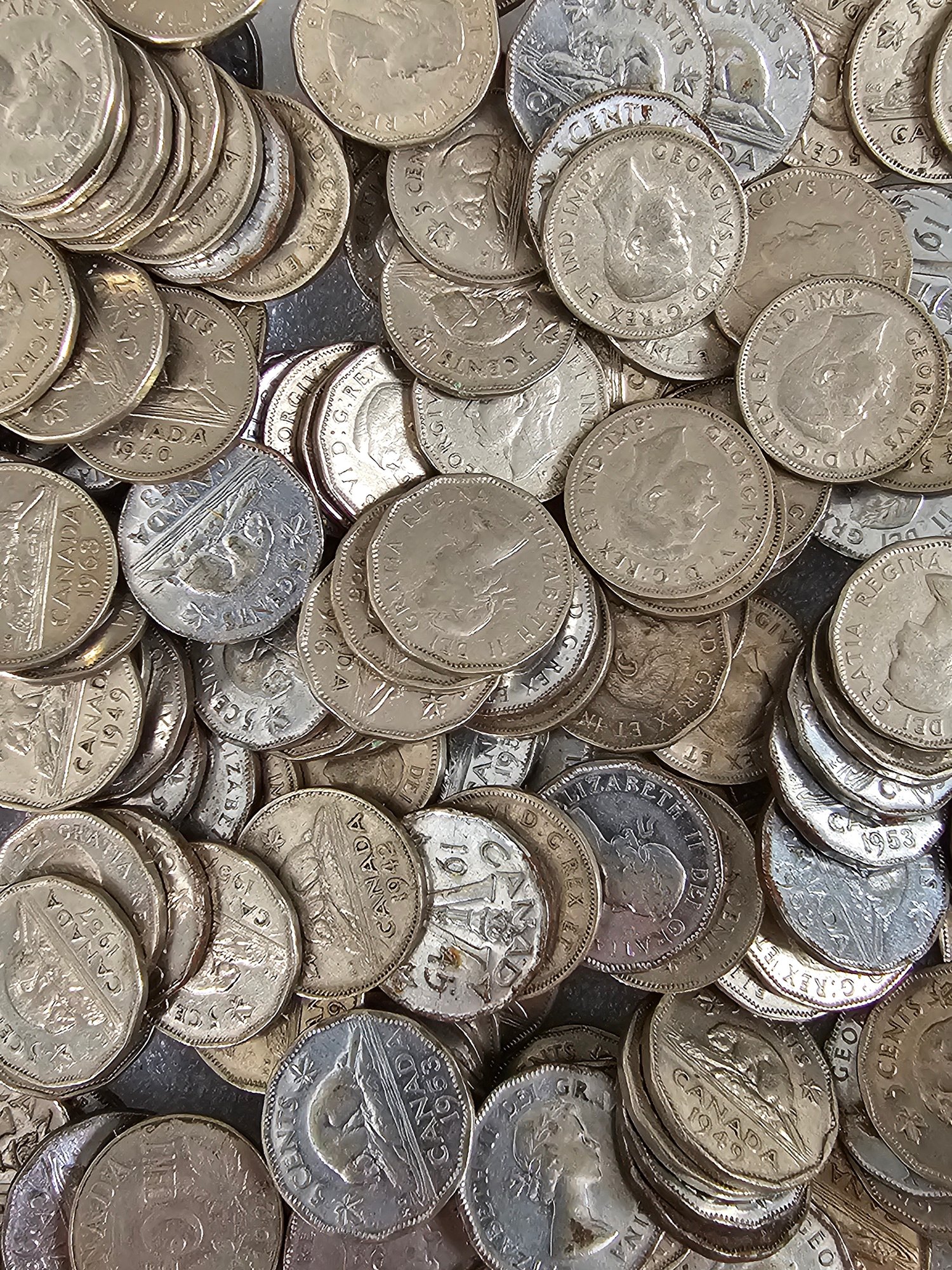 235 Canadian V Nickle & Beaver Nickle Lot - 1940s And 50s #4450 ...