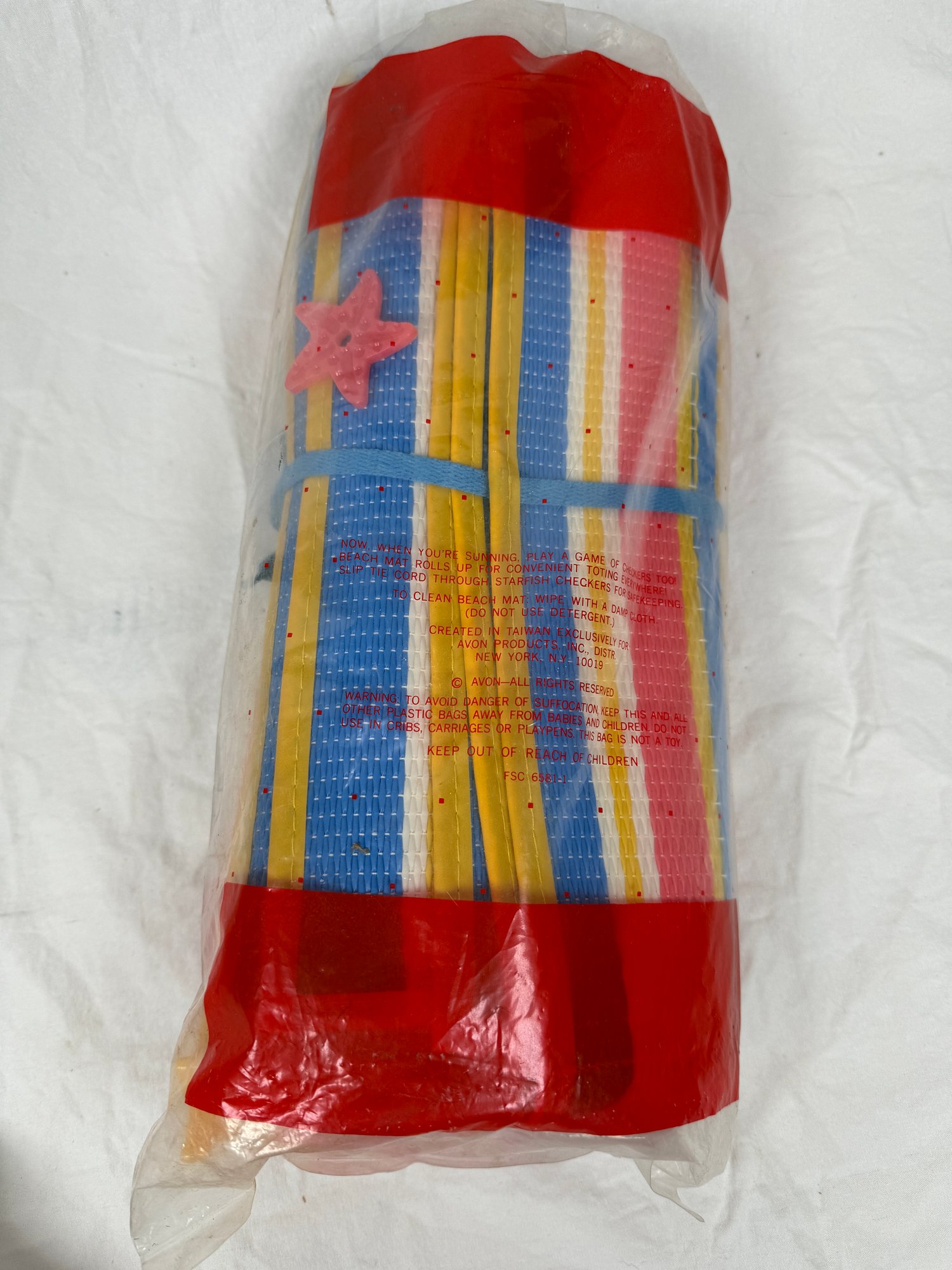 NEW VTG Avon Fun Ahoy Sand Beach Mat Checker Board Game W/ Starfish ...