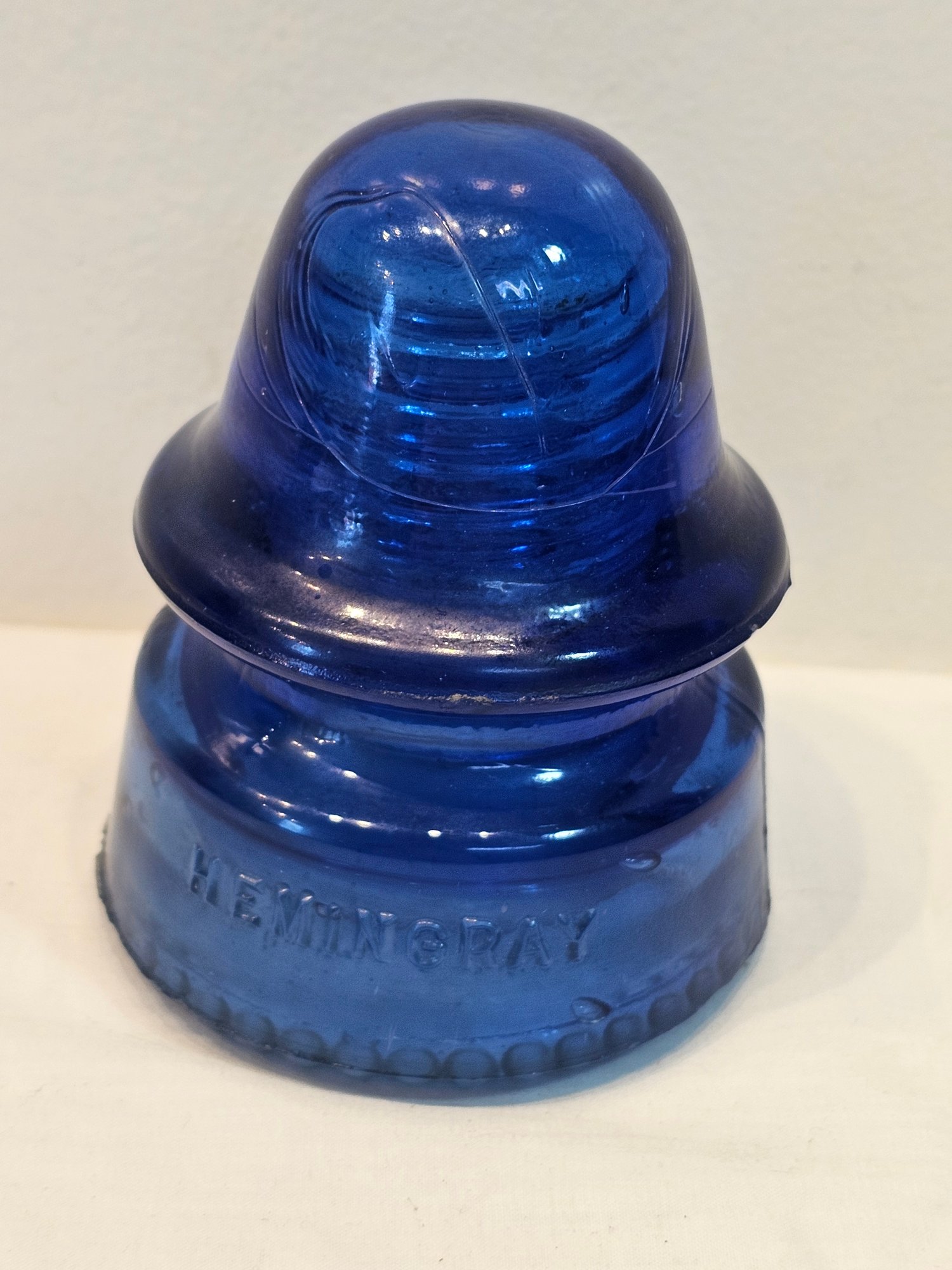 Hemingray No 19 Blue Glass Insulator #5458 | Auctionninja.com