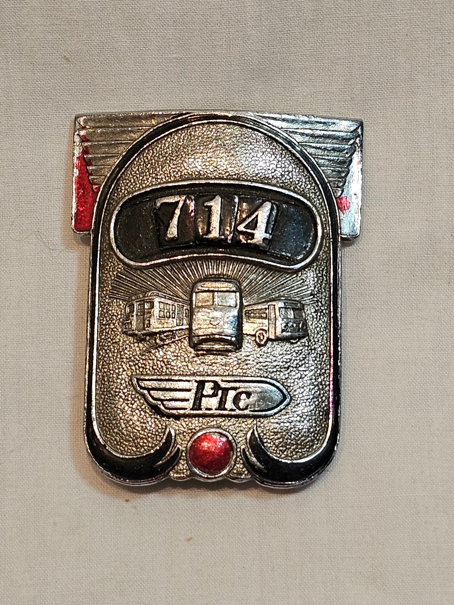Philadelphia Transit Company Union Conductors Hat Badge #7117 ...