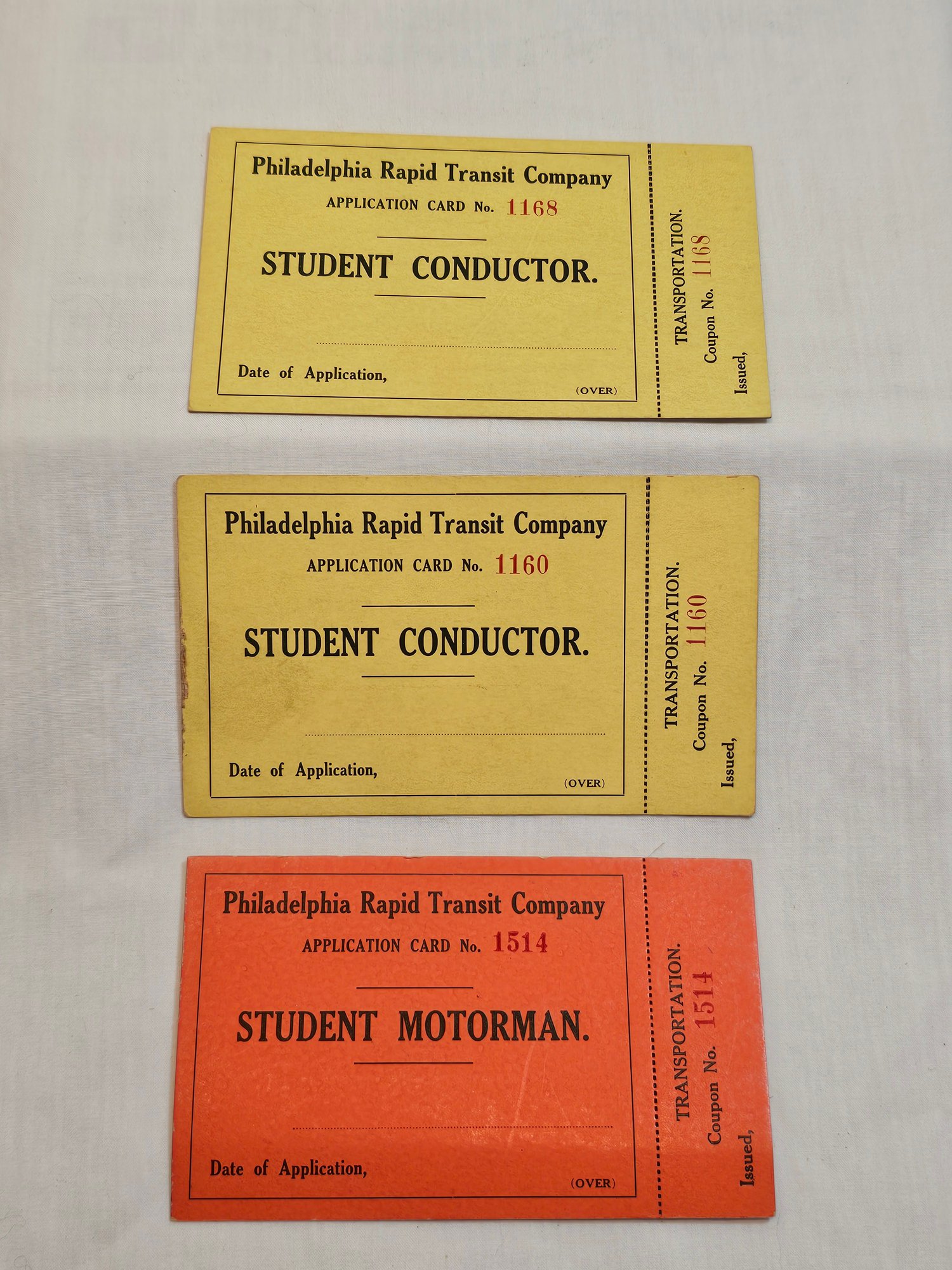 Philadelphia Rapid Transit Company Student Motorman And Student ...