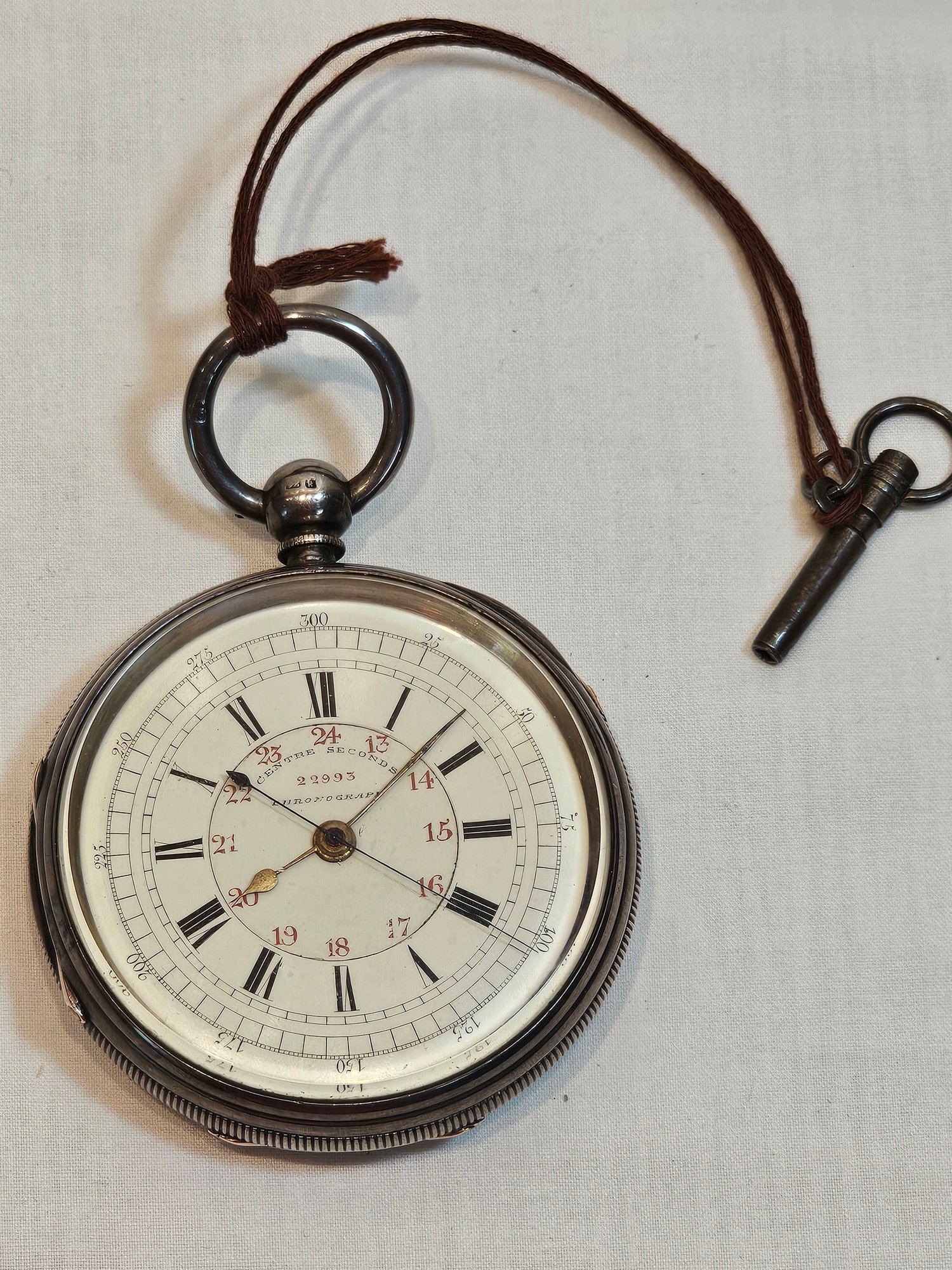 Antique Silver Chronograph Pocketwatch Made By E Wise Of Manchester ...