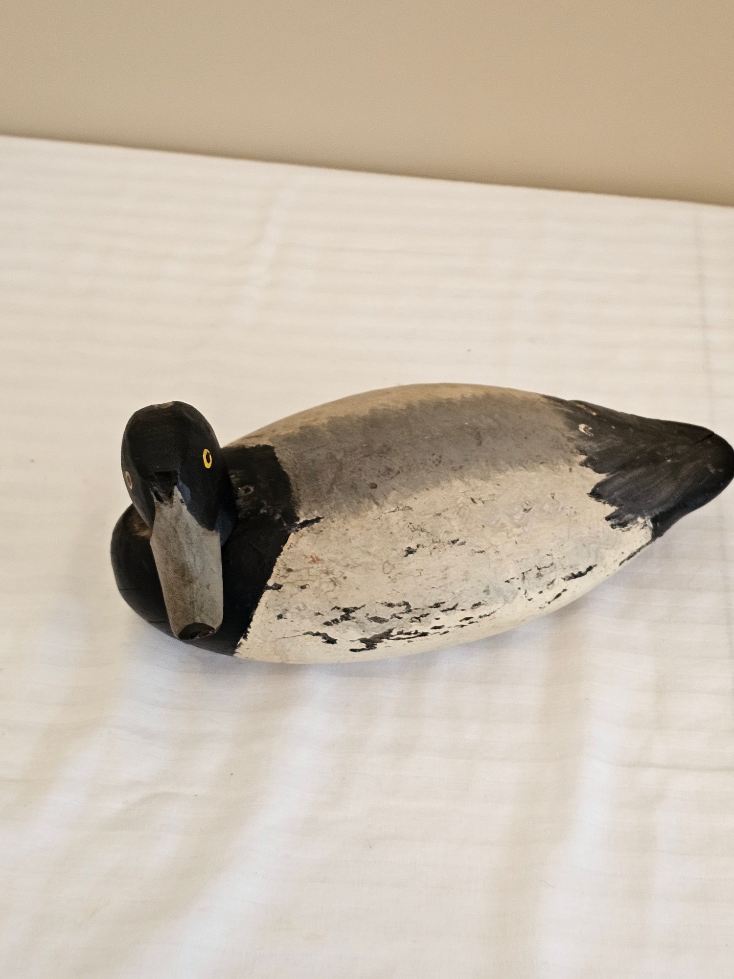 Duck Decoy White And Black Swivel Head #8795 | Auctionninja.com