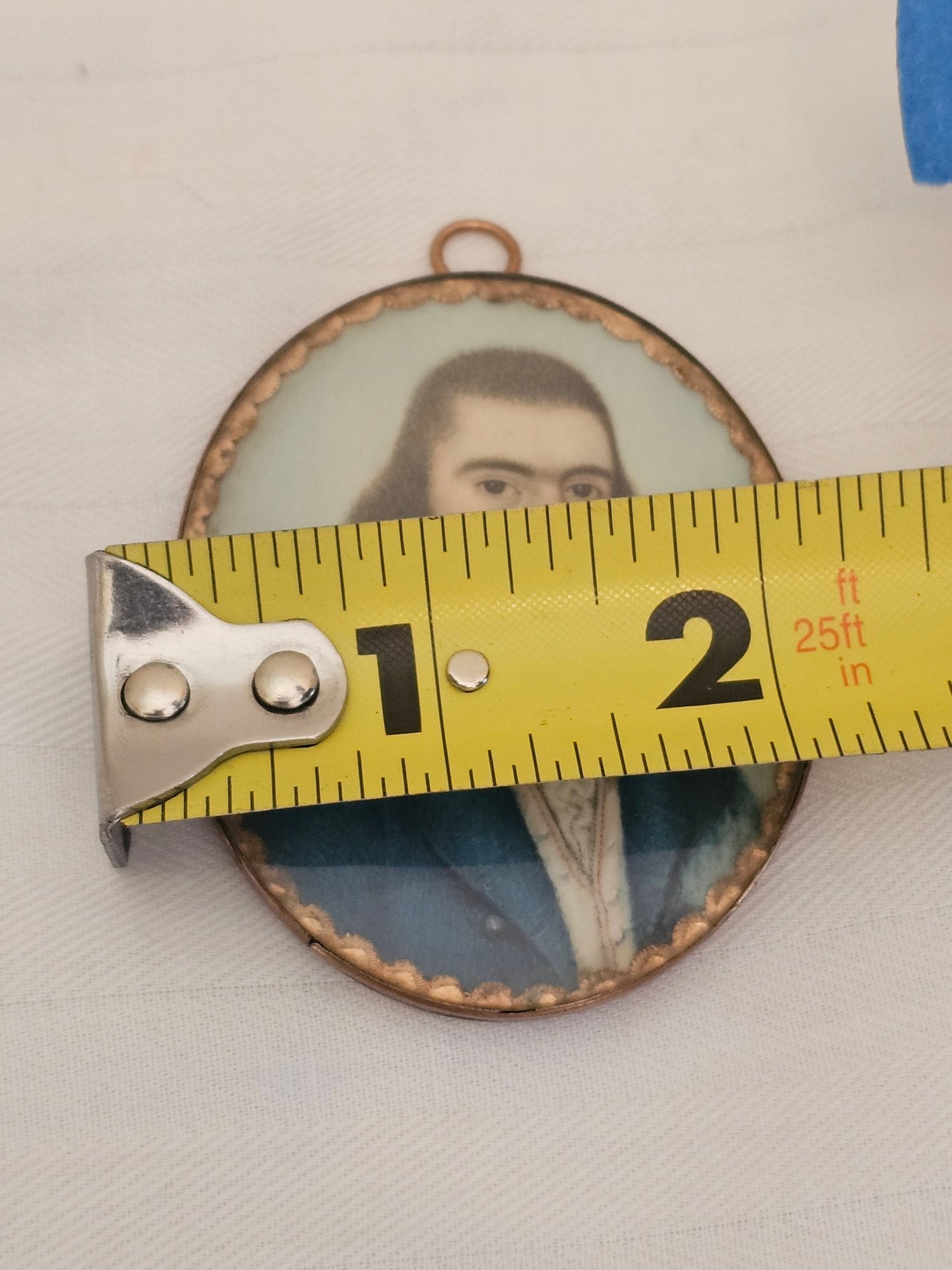 18th Century Painted Portrait Locket With Initial And Hair #8802 ...