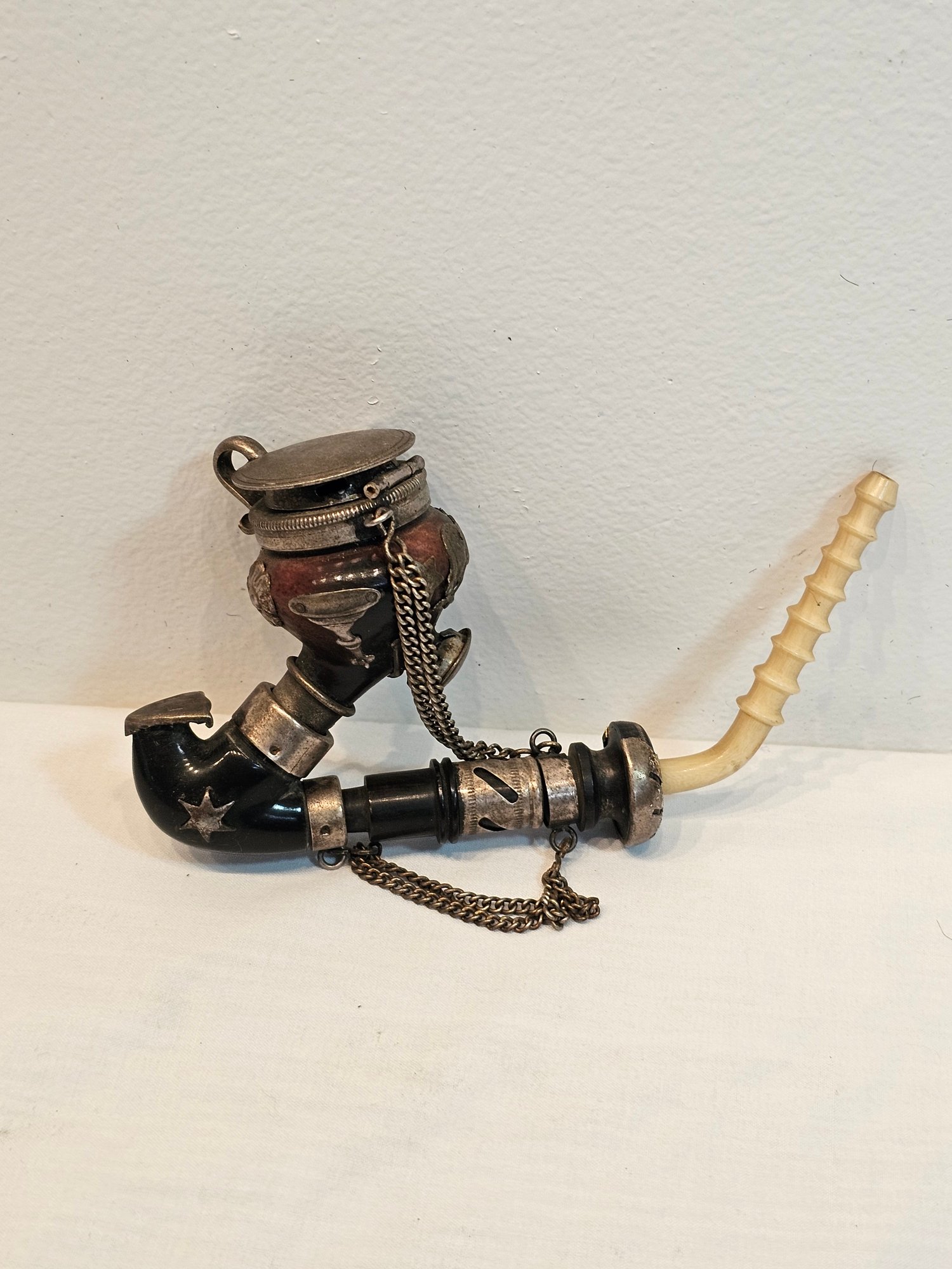 2ndd Antique German Hunting Pipe #10059 | Auctionninja.com