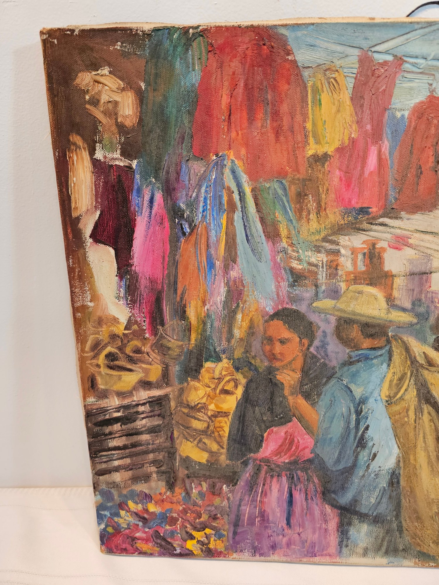 Shopping At The Bazaar Oil Painting On Canvas Signed Ruth Roth #11141 ...