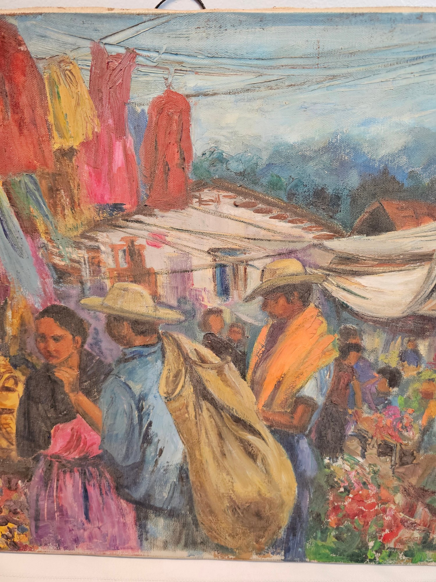 Shopping At The Bazaar Oil Painting On Canvas Signed Ruth Roth #11141 ...