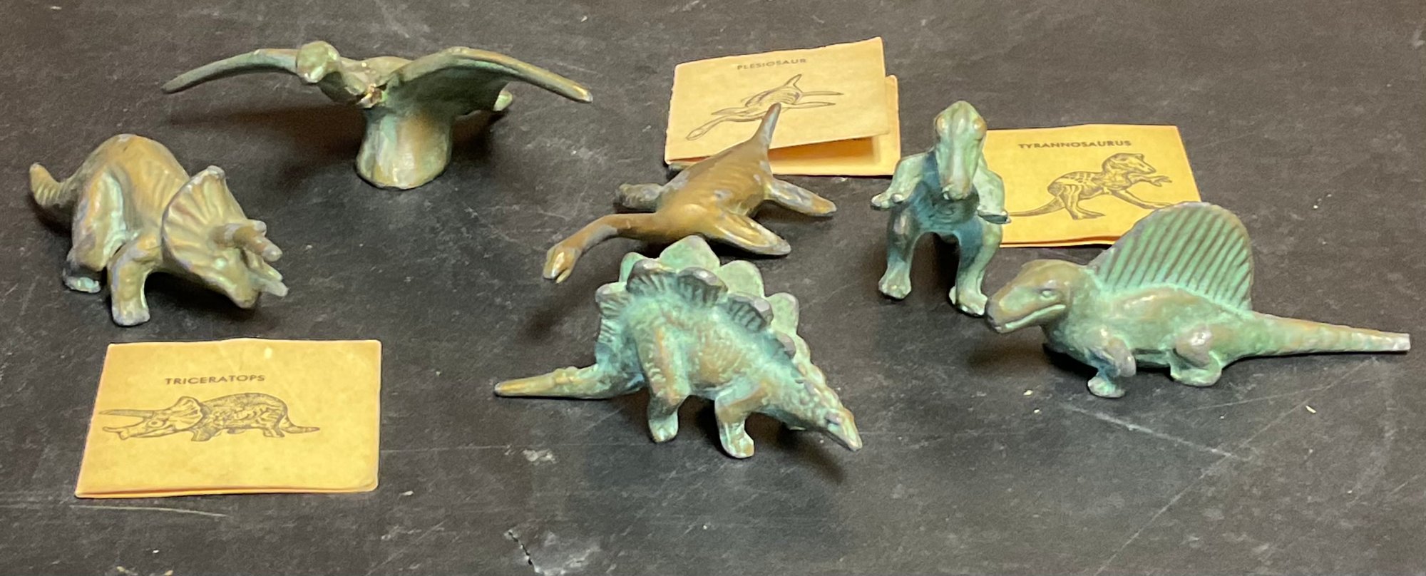 Rare SRG 1940s Bronze Finish Dinosaur Figurines #25889 | Auctionninja.com
