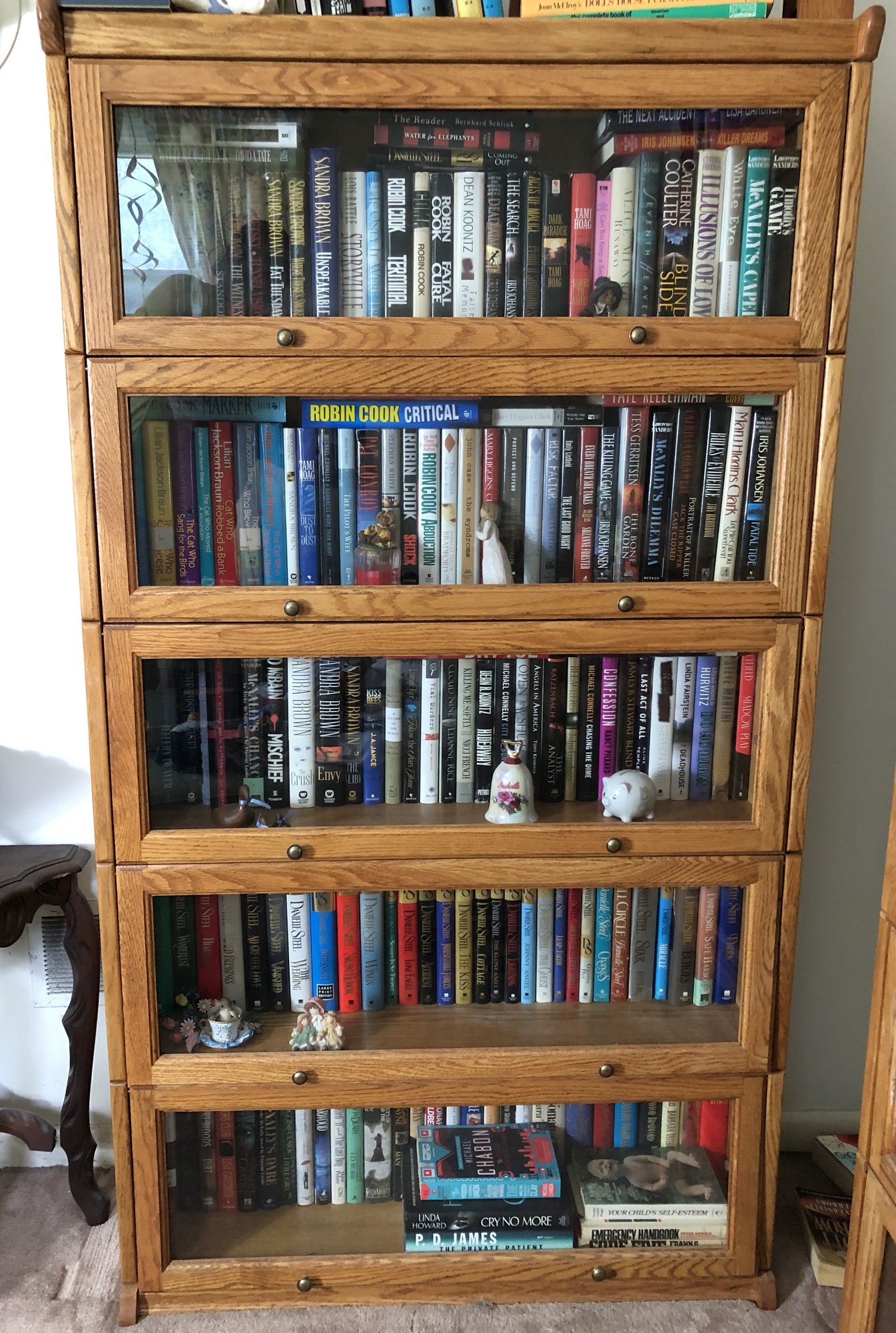5 Shelf "lawyer" Bookcase - W/ Contents #23796 | Auctionninja.com