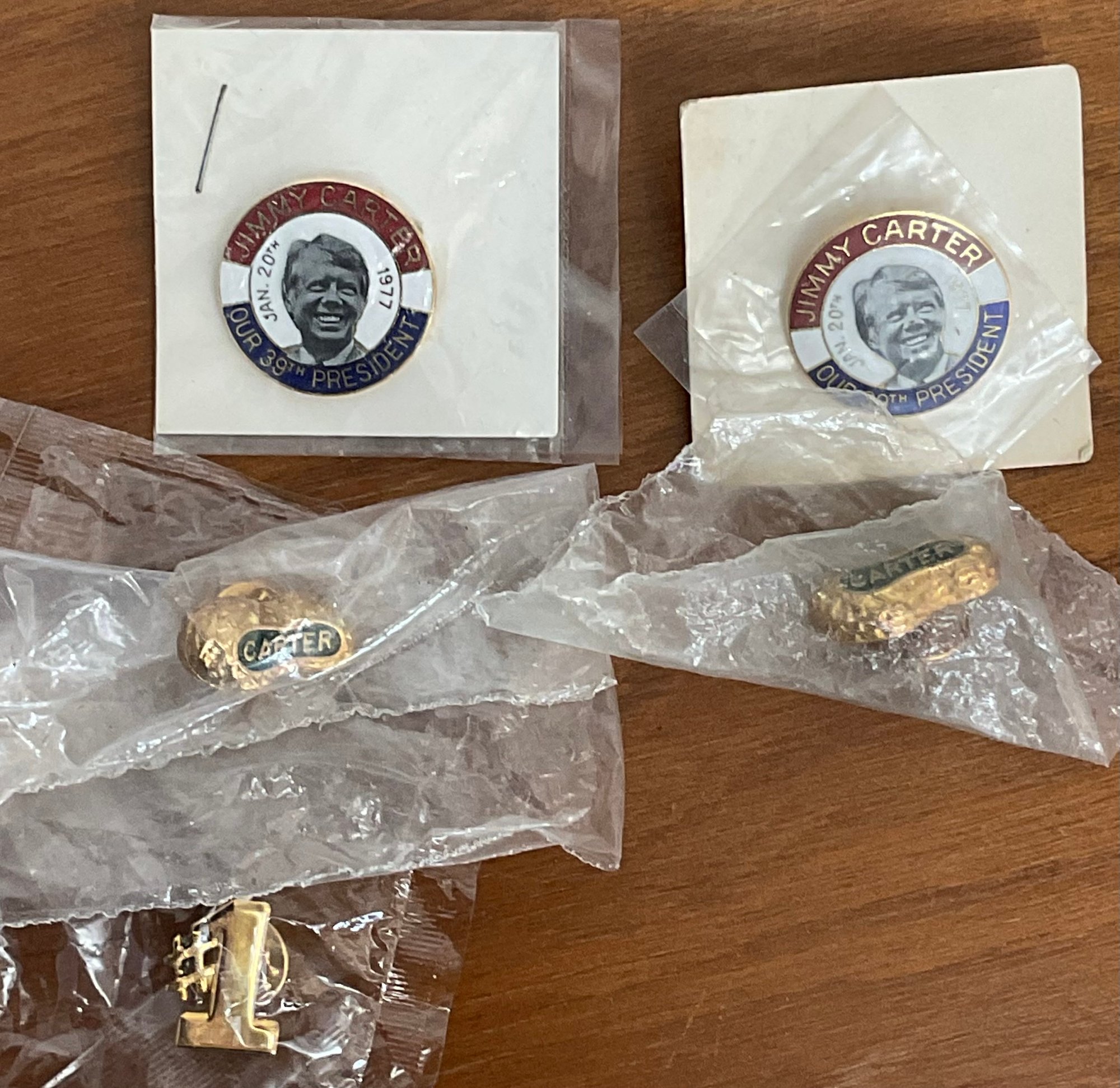 Jimmy Carter Campaign Pins - New Old Stock #26358 | Auctionninja.com