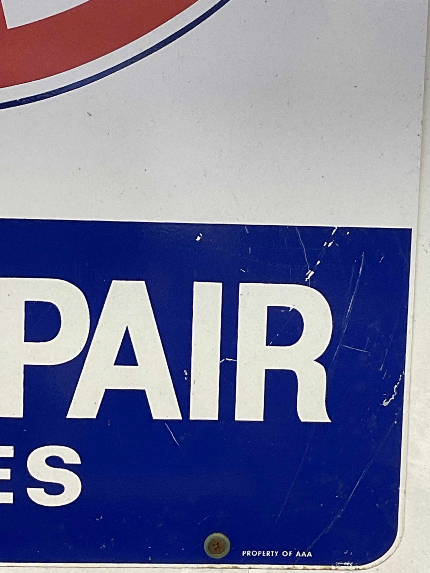Vintage AAA Metal Auto Repair Sign #26455 | Auctionninja.com