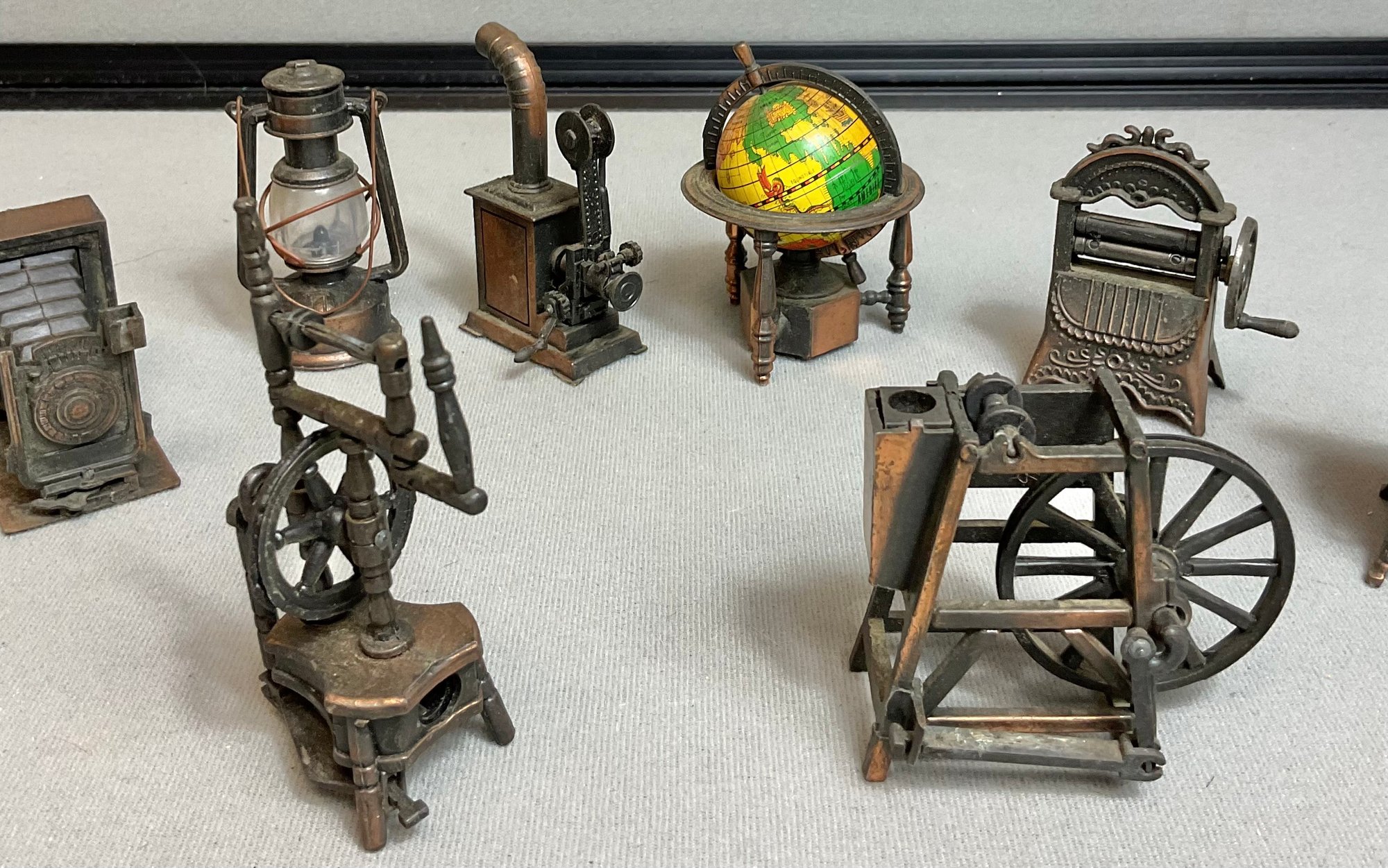 8pc Die Cast Pencil Sharpeners - Antique Theme #34811 | Auctionninja.com