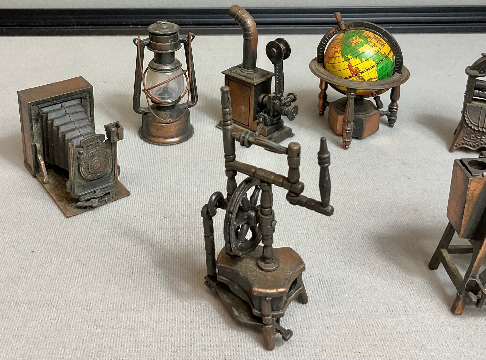 8pc Die Cast Pencil Sharpeners - Antique Theme #34811 | Auctionninja.com