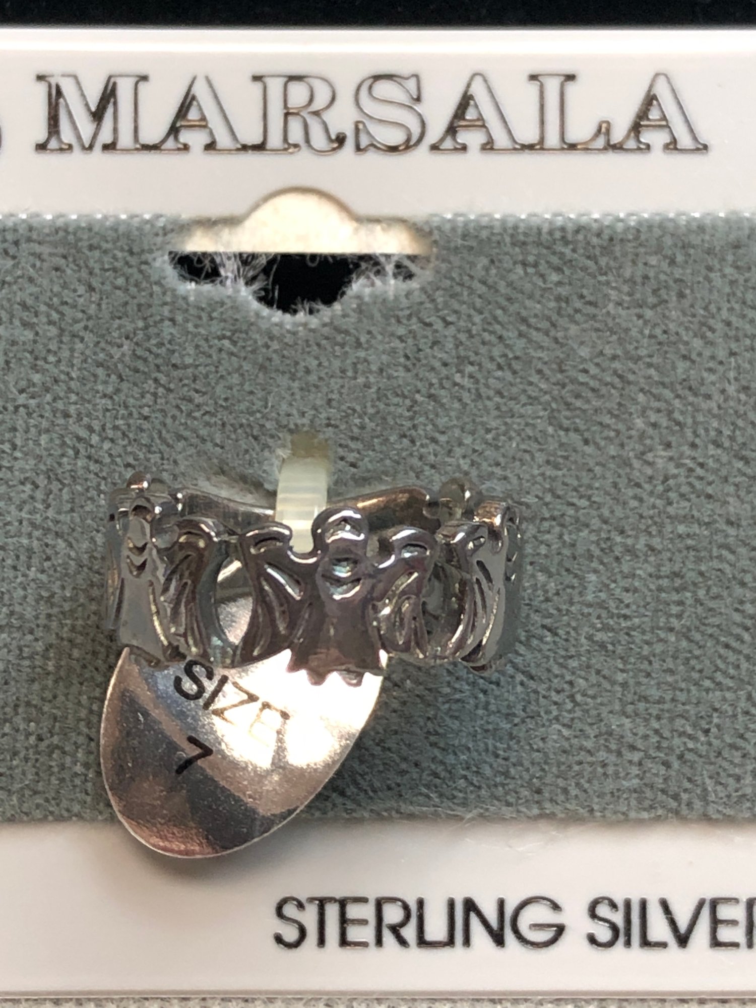 Marsala Sterling Silver Angels Ring - New #25813 | Auctionninja.com