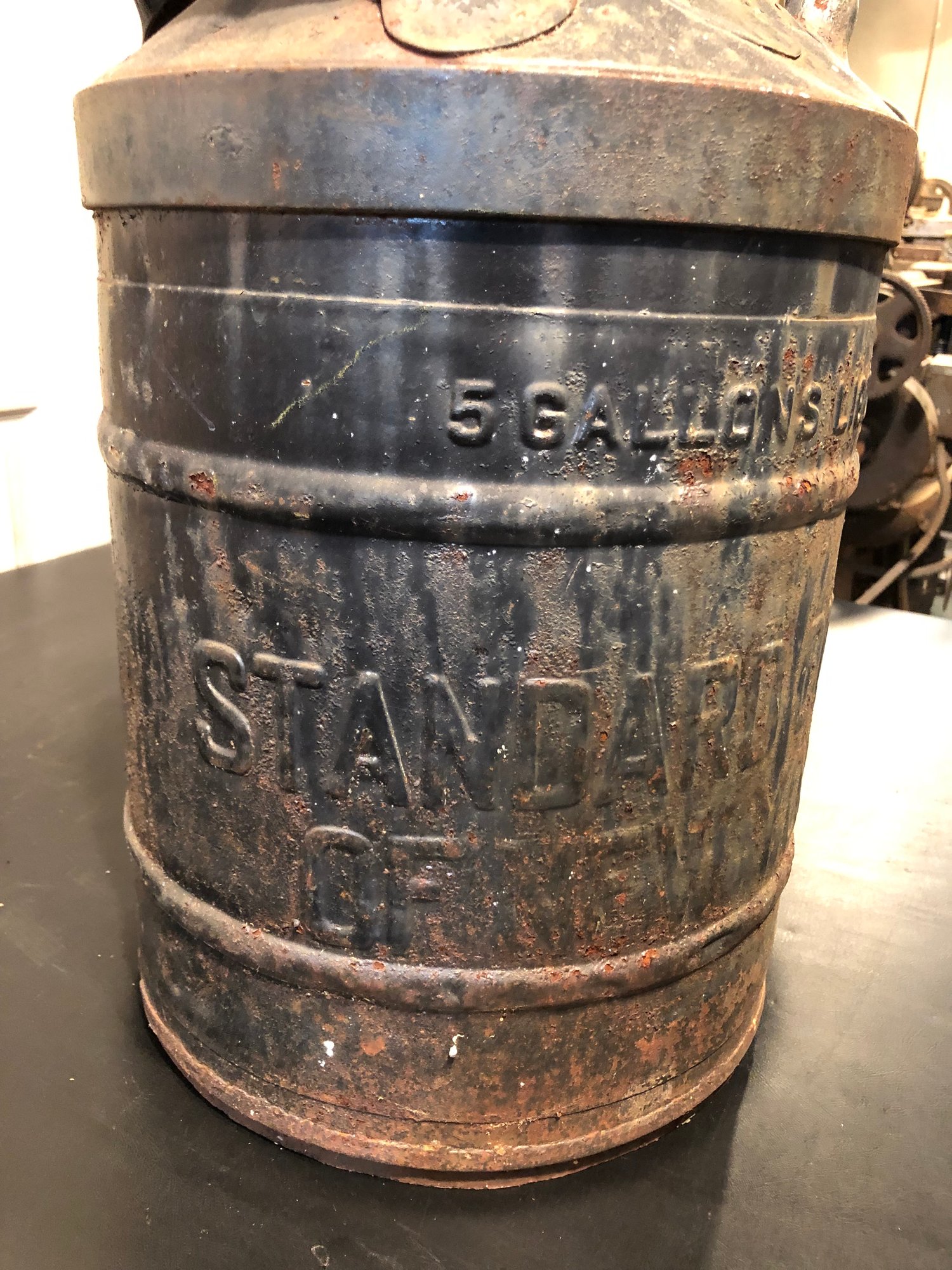 Old 5 Gallon Standard Oil Company Can #9969 | Auctionninja.com