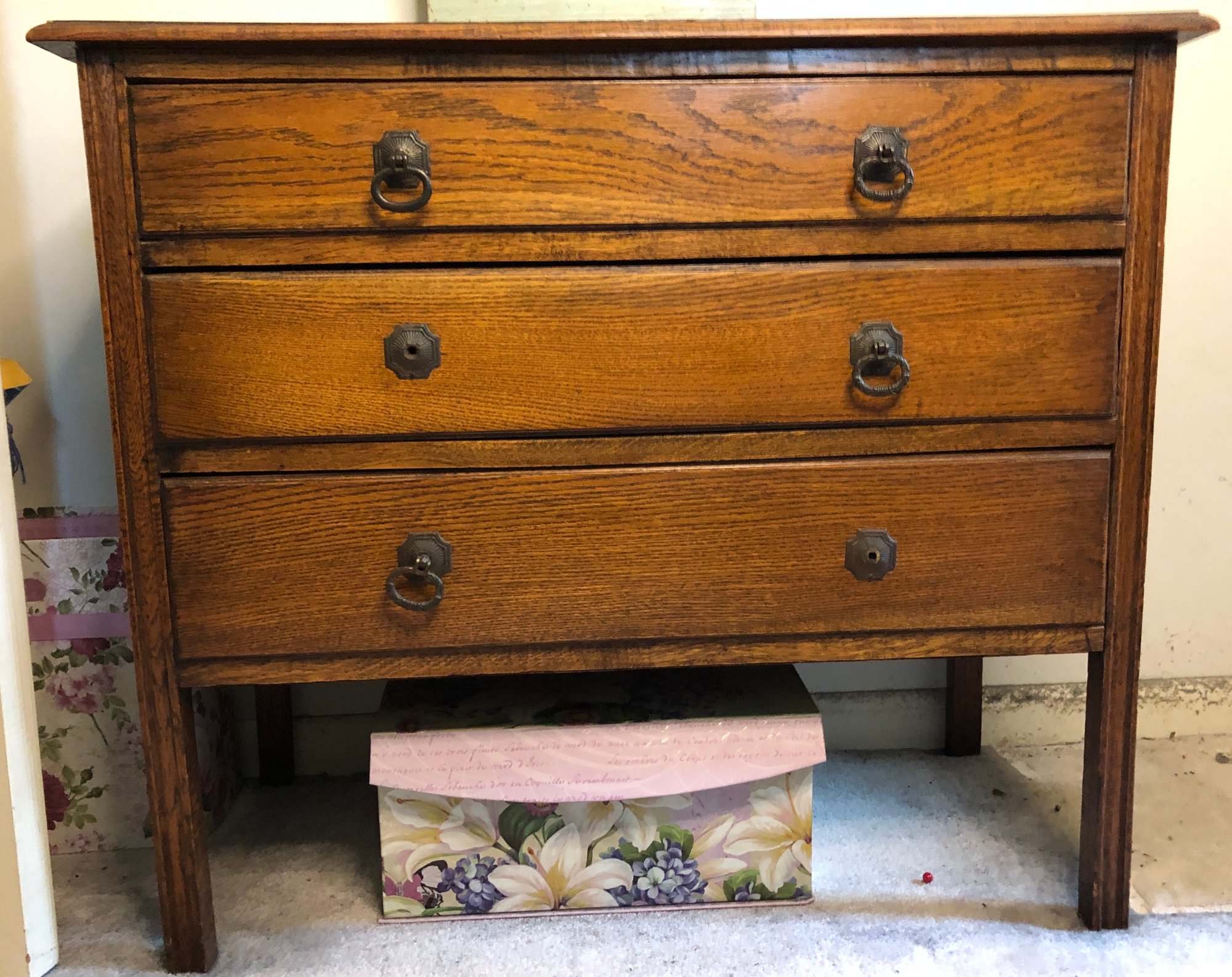 Antique Oak 3 Drawer Dresser #23604 | Auctionninja.com
