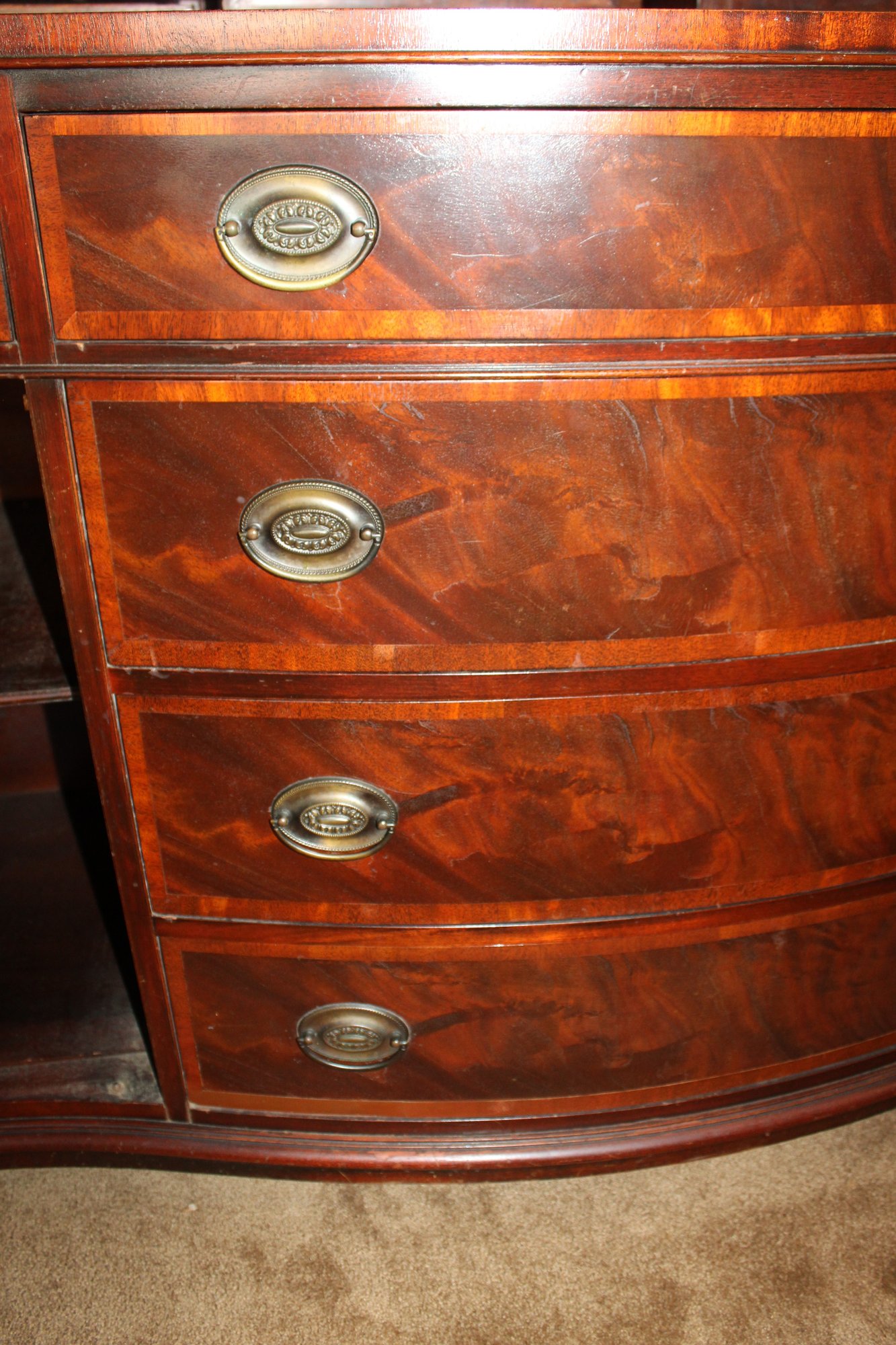 Fancher Furniture Co. Mahogany Sideboard / Server 18th-Century Style ...