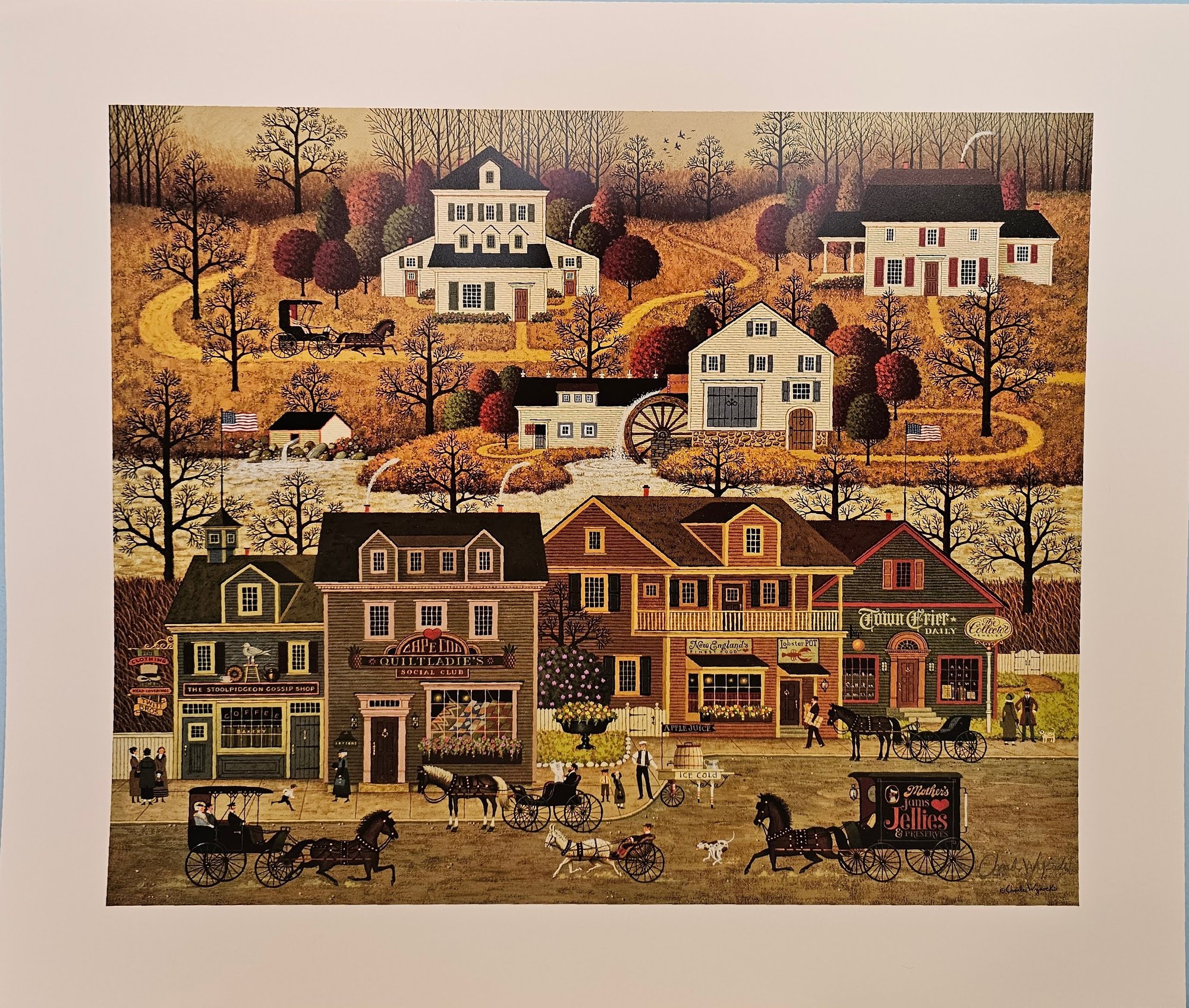 Hawkriver Hollow Print, Signed By Charles Wysocki #17699 | Auctionninja.com