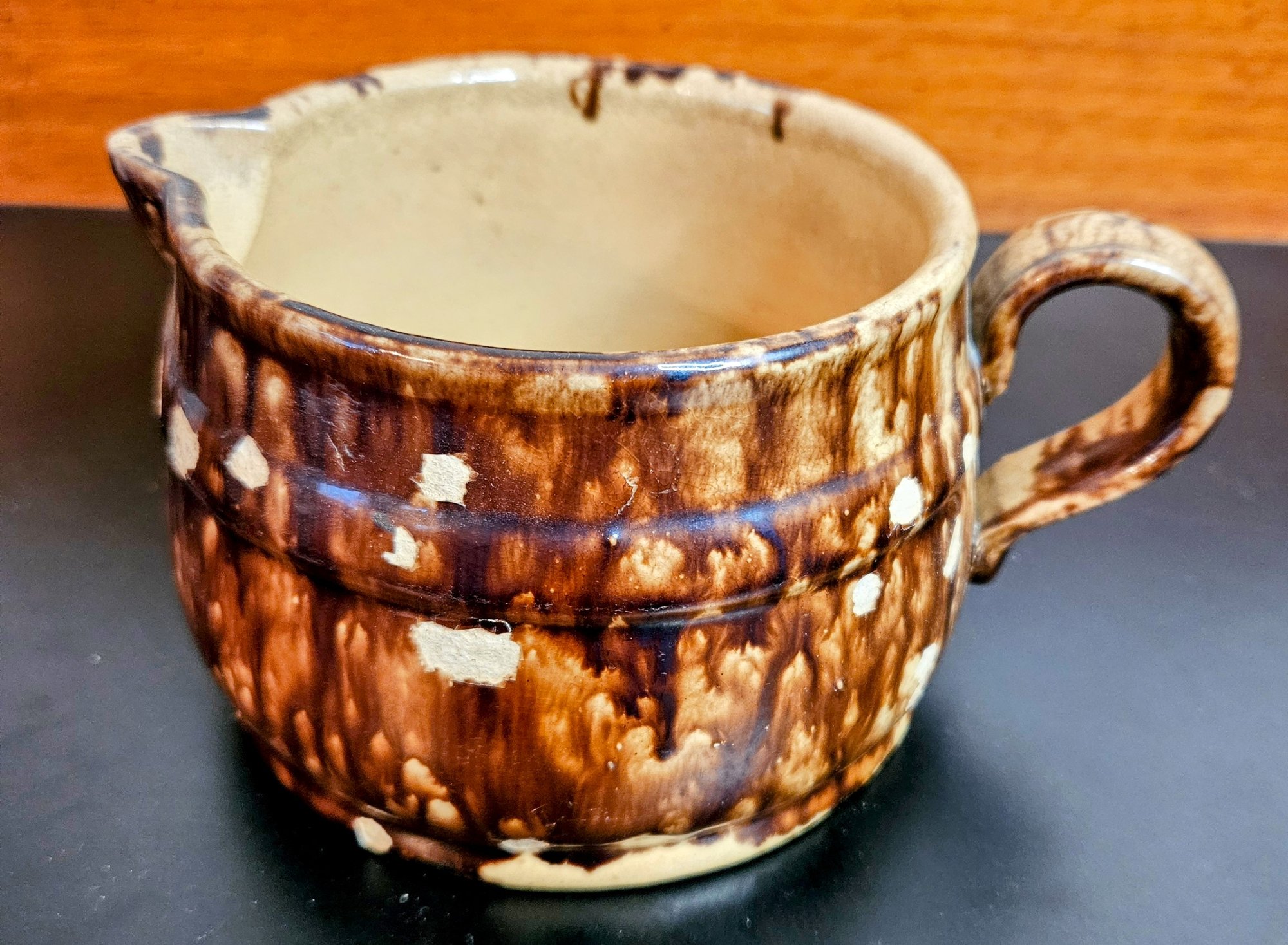 Antique 1860"s-80"s Bennigton Pottery Yellow Ware Rockingham Glaze ...