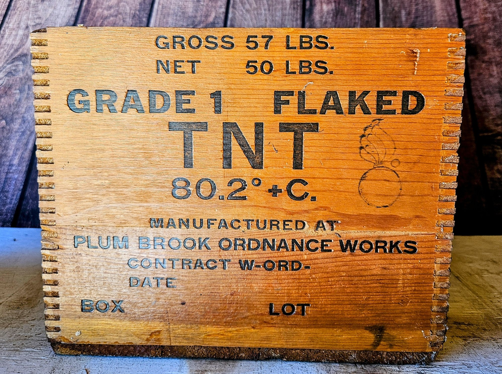 Duck Tail Corner Grade 1 Flaked TNT 80.2 Degree C Box #20964 ...