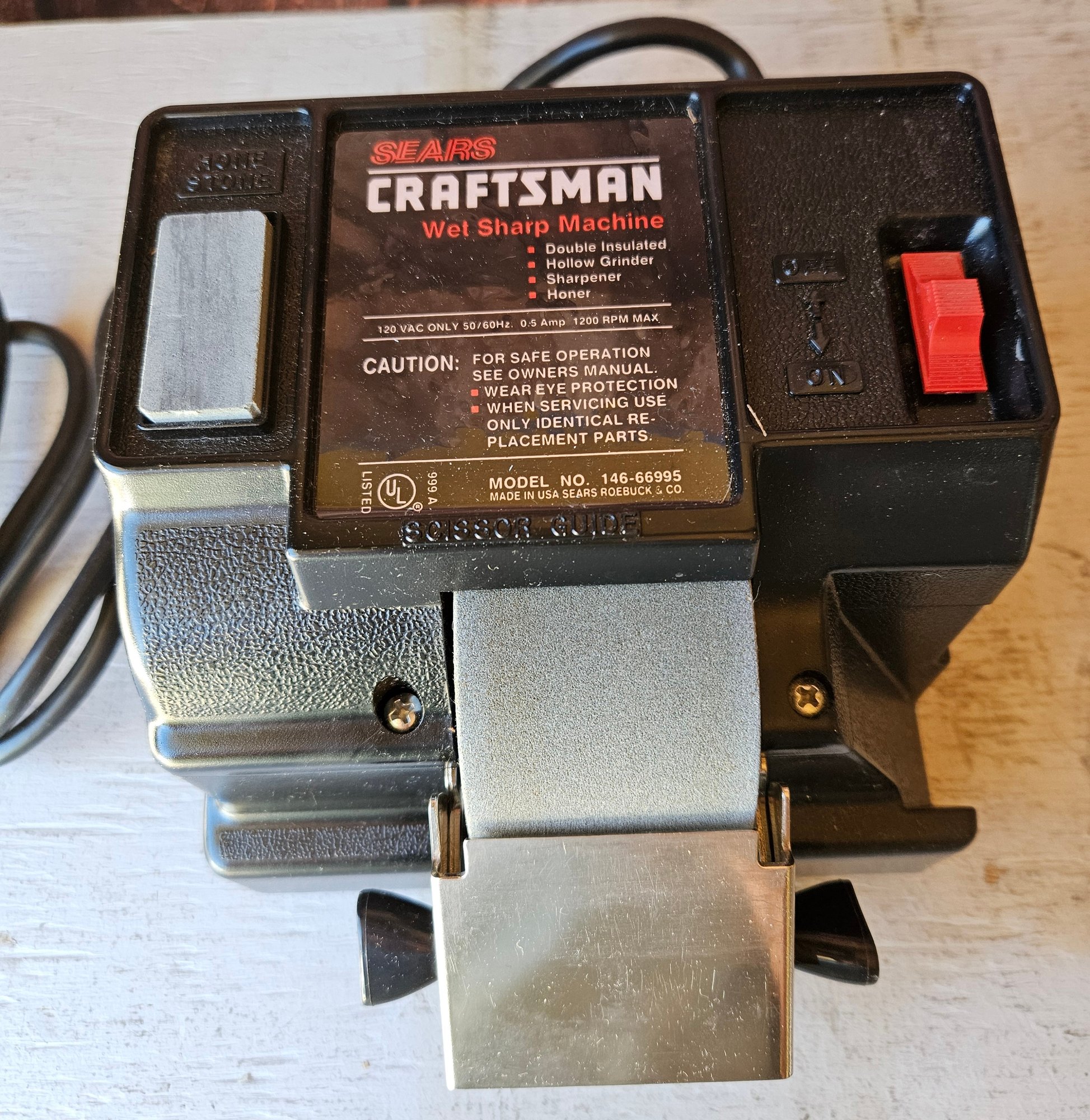 Sears Craftsman Wet Sharp Machine Hollow Grinder Sharpener Honer In ...