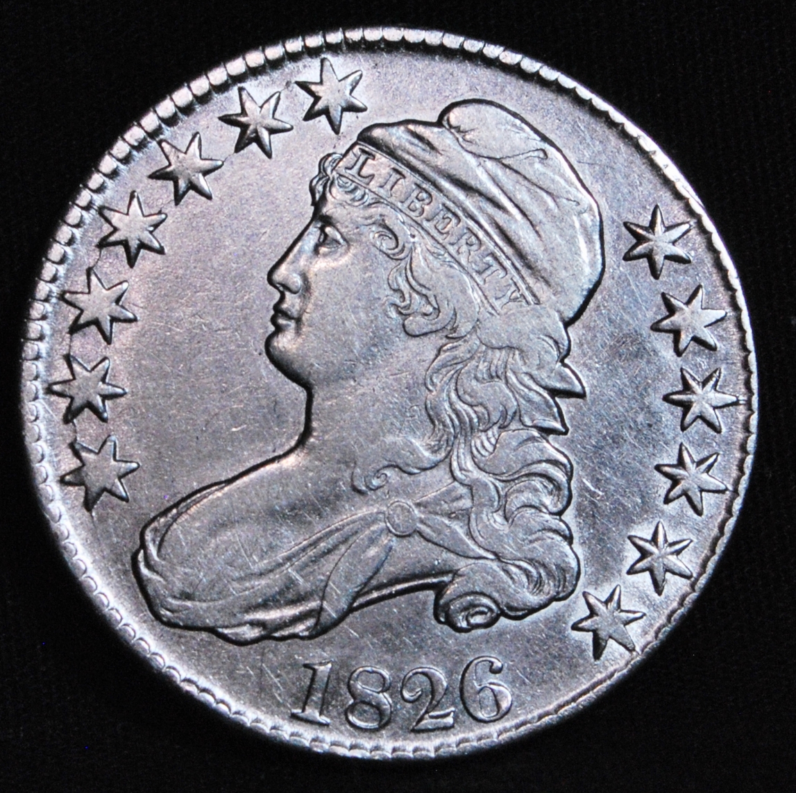 1826 Capped Bust Silver Half Dollar Gem AU WOW Super Coin! (beu33) #8627 | Auctionninja.com