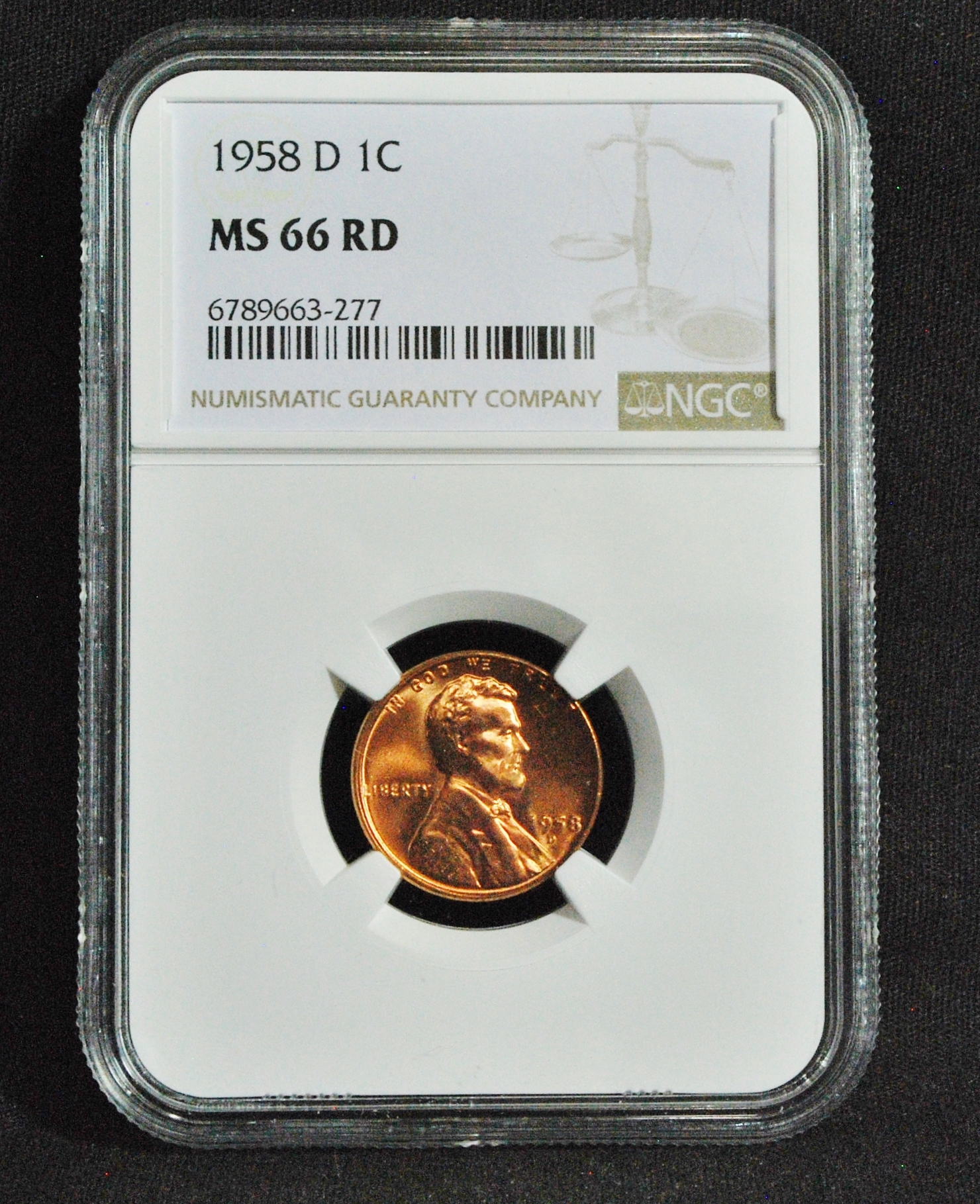 1958-D NGC Graded MS66 Red LINCOLN CENT / Penny Super Nice! (yks37 ...