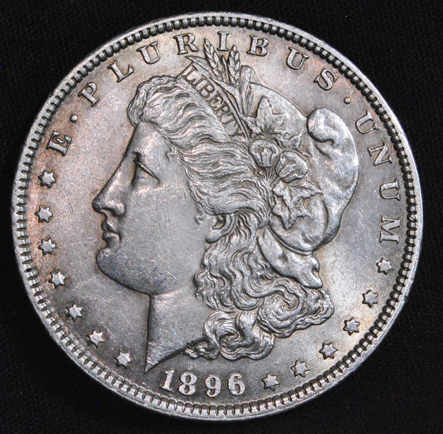 1896 Morgan Silver Dollar GREAT DATE AU Full Chest Feathering! Super ...