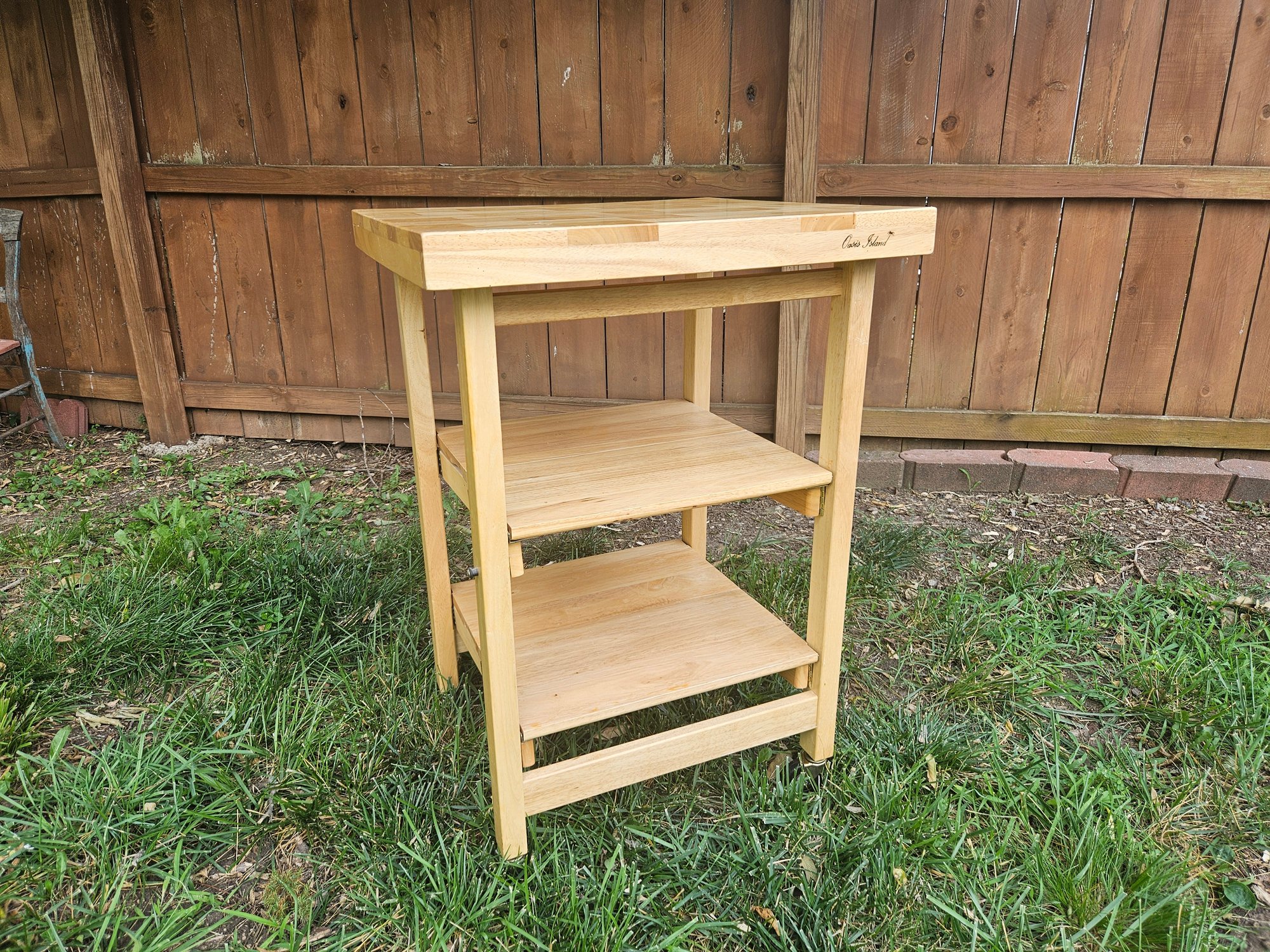 Oasis Island - Collapsible, Two Lower Shelves On Rollers 24 X 25 X 3 Ft ...