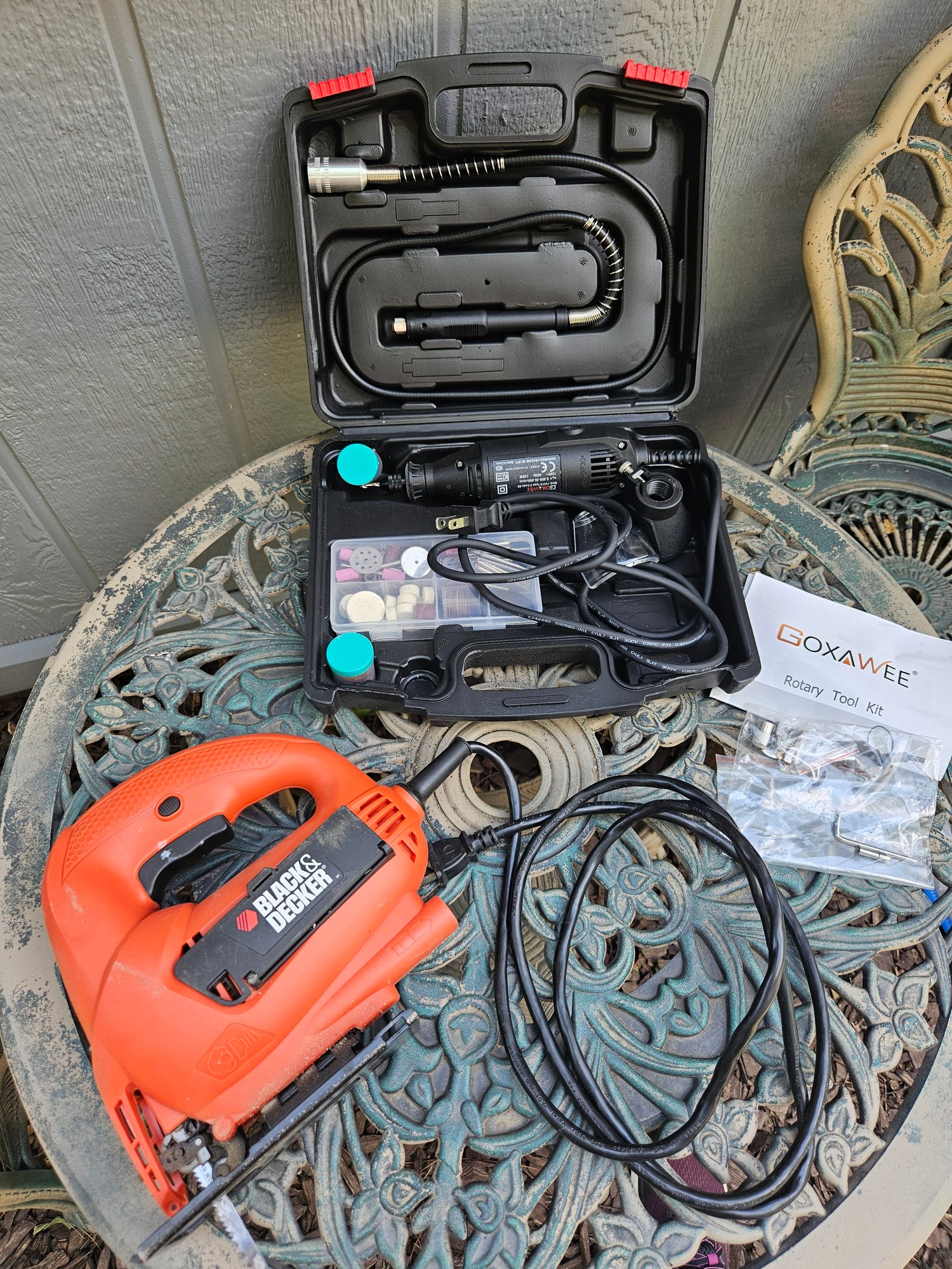 Black & Decker Jigsaw, Goxawee Rotary Tool Kit #20682 | Auctionninja.com