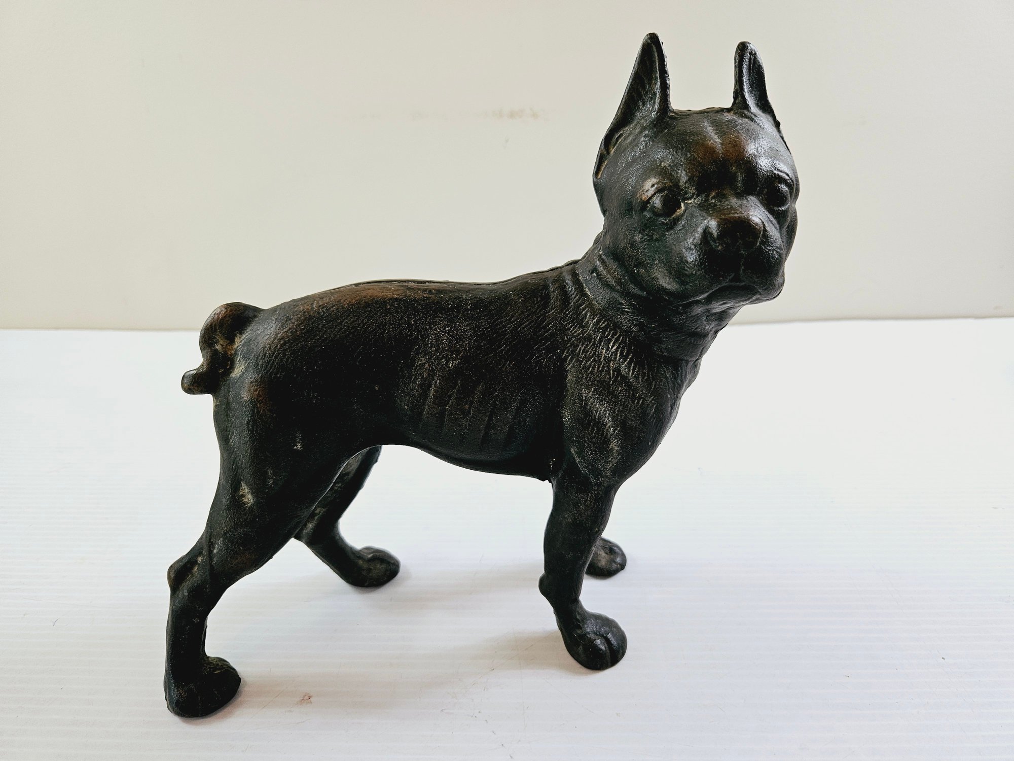 Cast Iron Boston Terrier 10-in Vintage #20962 | Auctionninja.com