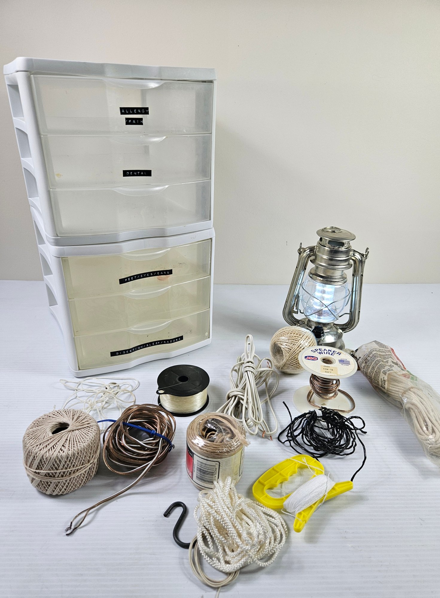 Adjustable Battery LED Light Lantern, Two- 3 Door Plastic Drawers ...