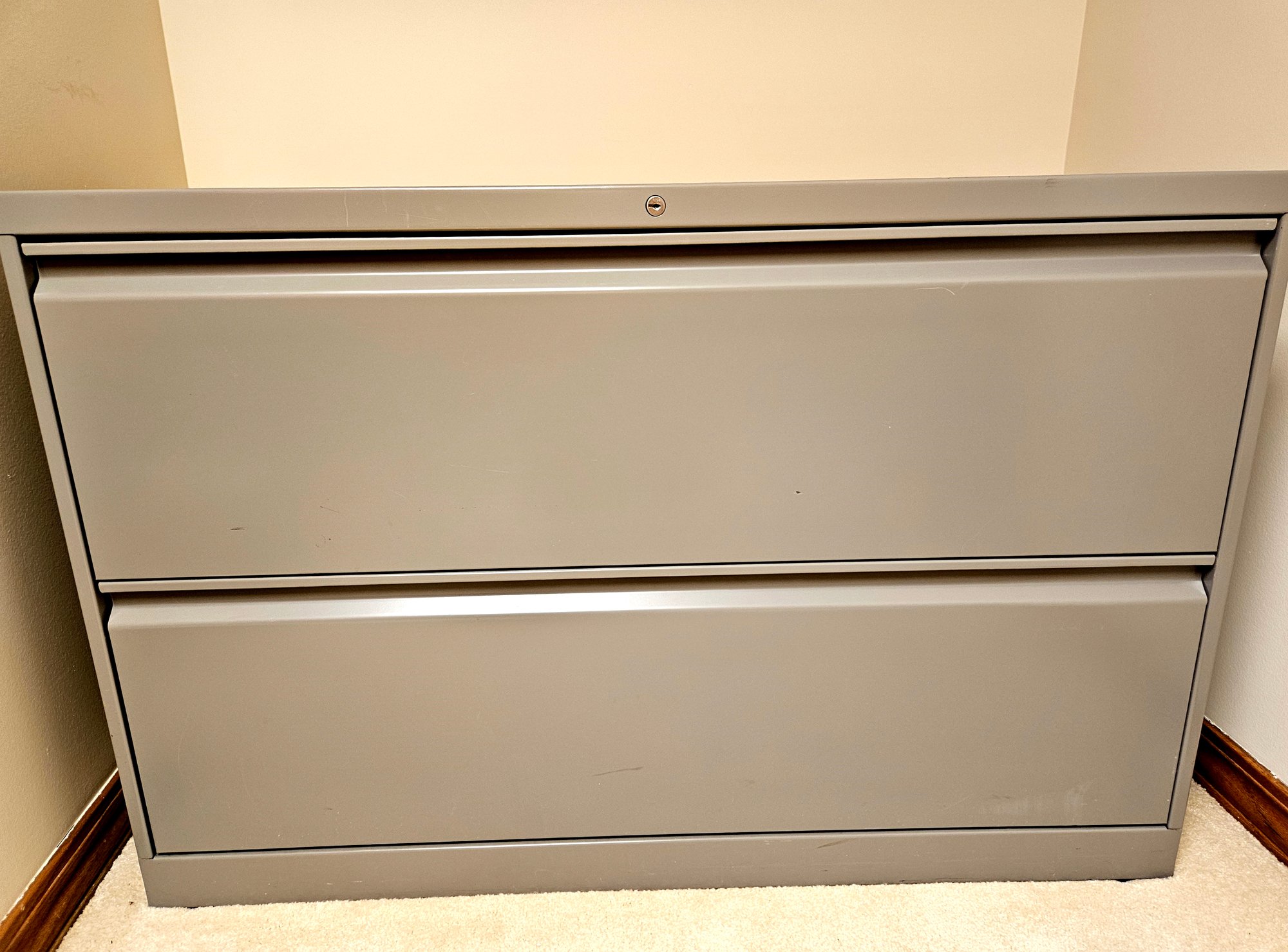 Two Drawer Nice Lateral File Cabinet, With Hanging Files #21315 ...
