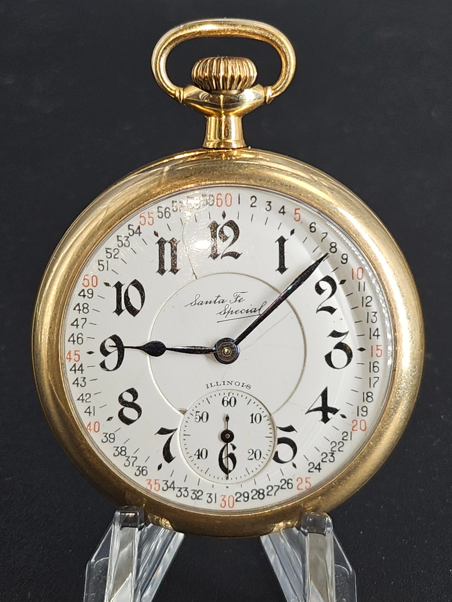 Illinois Santa Fe Special Pocket Watch 21 Jewels, Gold Filled #21483 ...